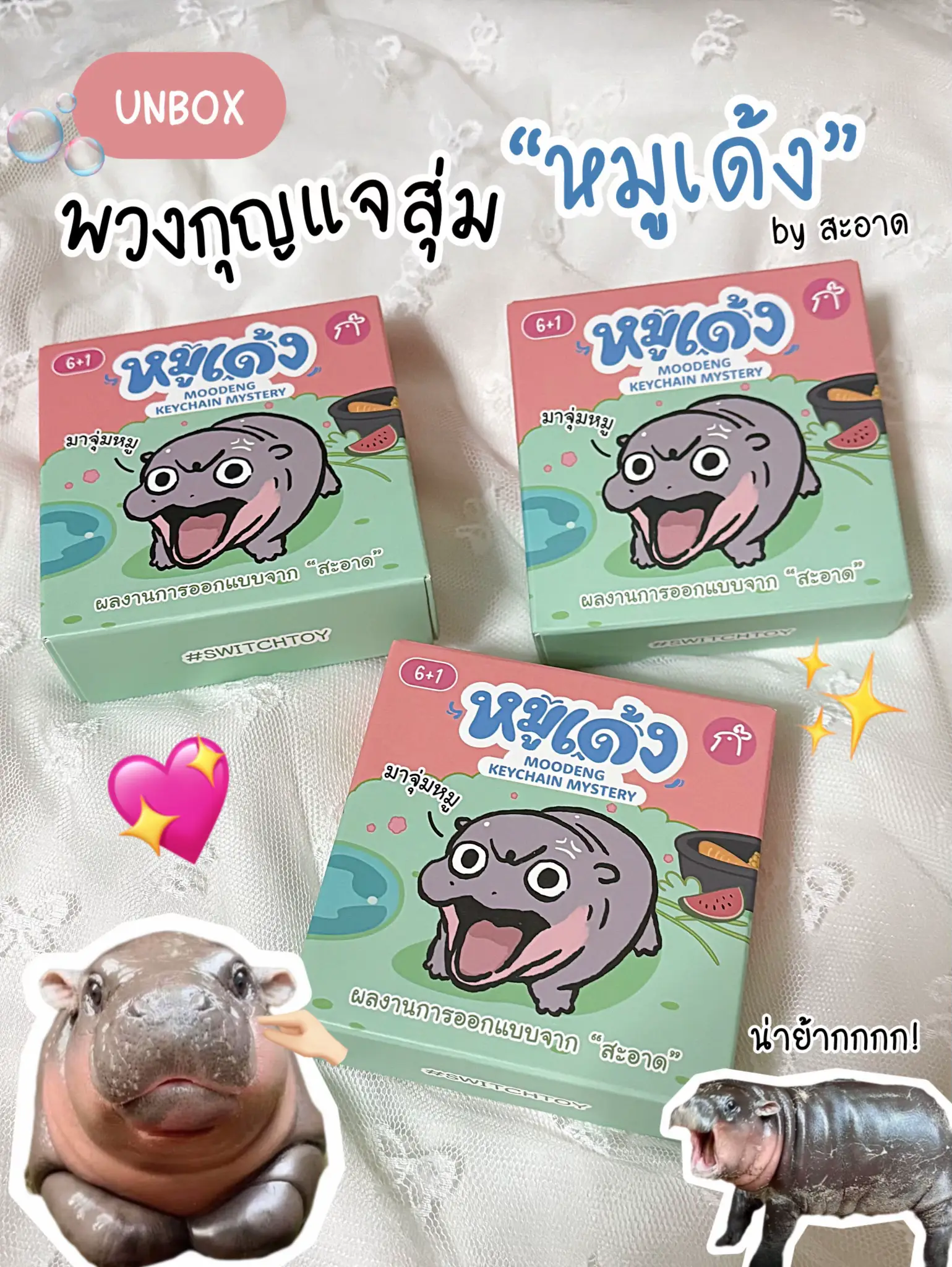 มา Unbox พวงกุญแจจุ่มมะ มะ หมูเด้งกันนน 💖 | แกลเลอรีที่โพสต์โดย ...