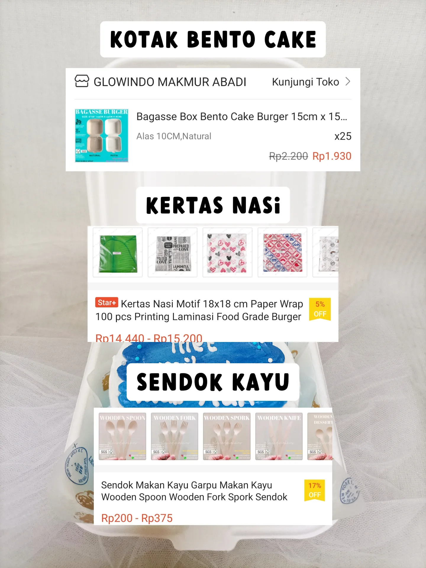 [Save] Spill Keperluan Dasar Menghias Bento Cake | Galeri diposting oleh Dilla | Lemon8