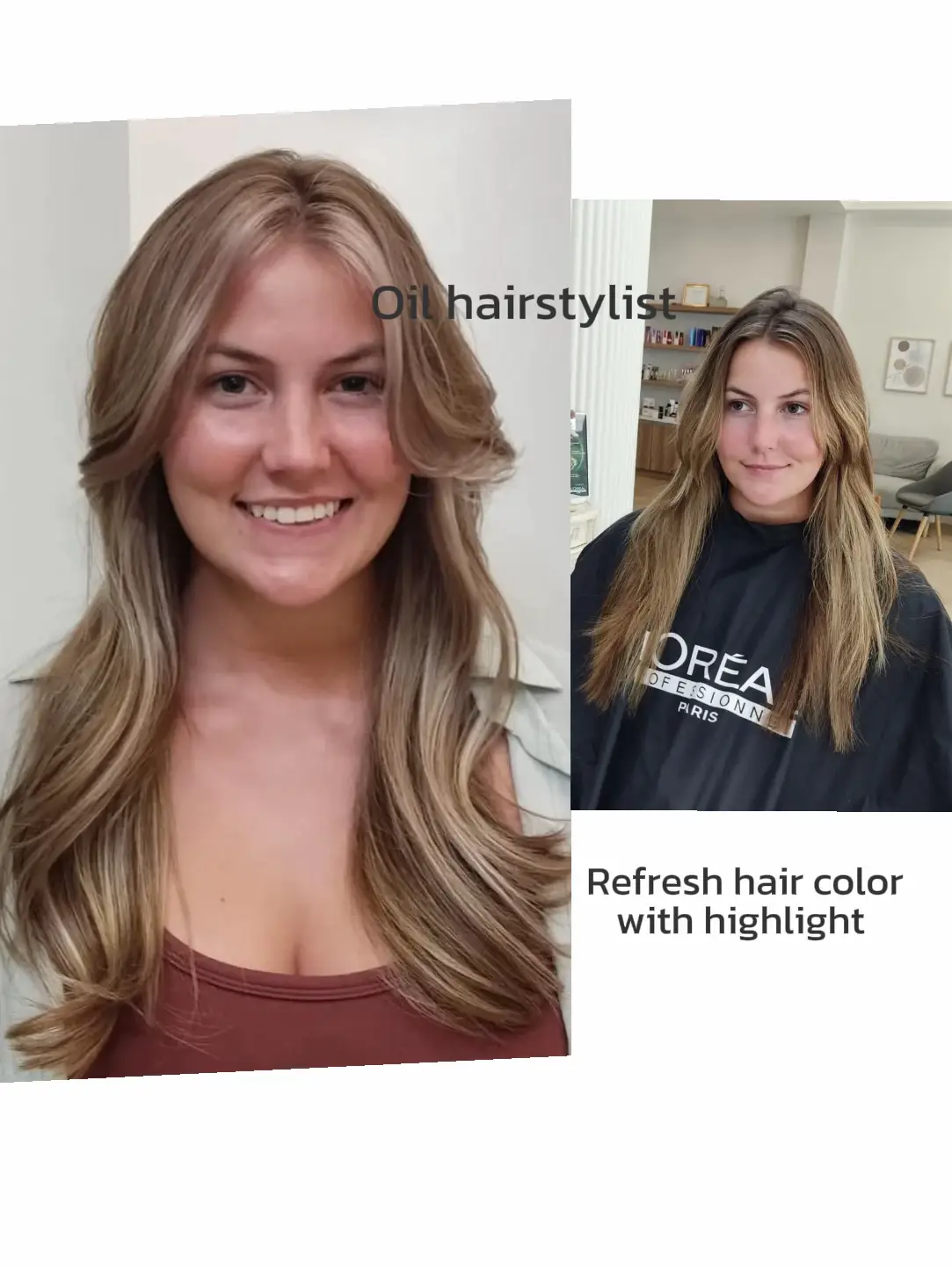 Refresh hair color with highlight | แกลเลอรีที่โพสต์โดย Oil hairstylist ...