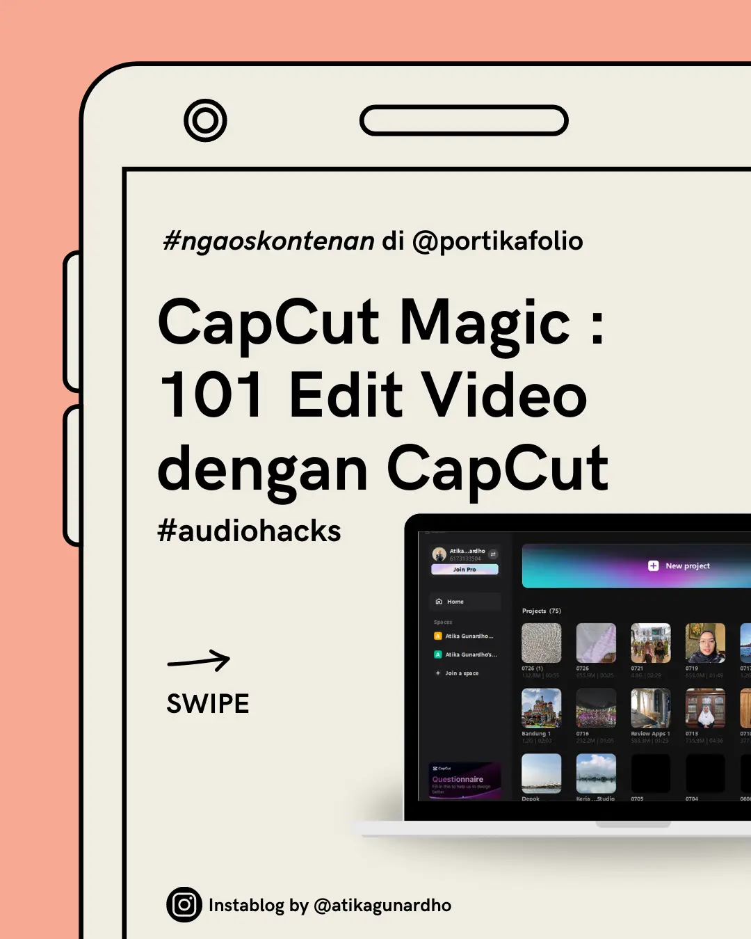 CapCut Magic : Audiohacks | Galeri diposting oleh Atika Gunardho | Lemon8