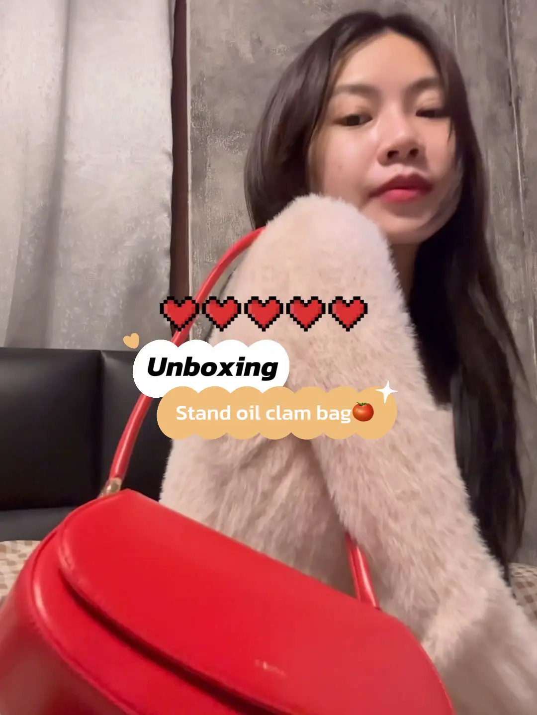 Unbox📦Stand oil clam bag กันสาวว | วิดีโอที่เผยแพร่โดย Mook지수♡ | Lemon8