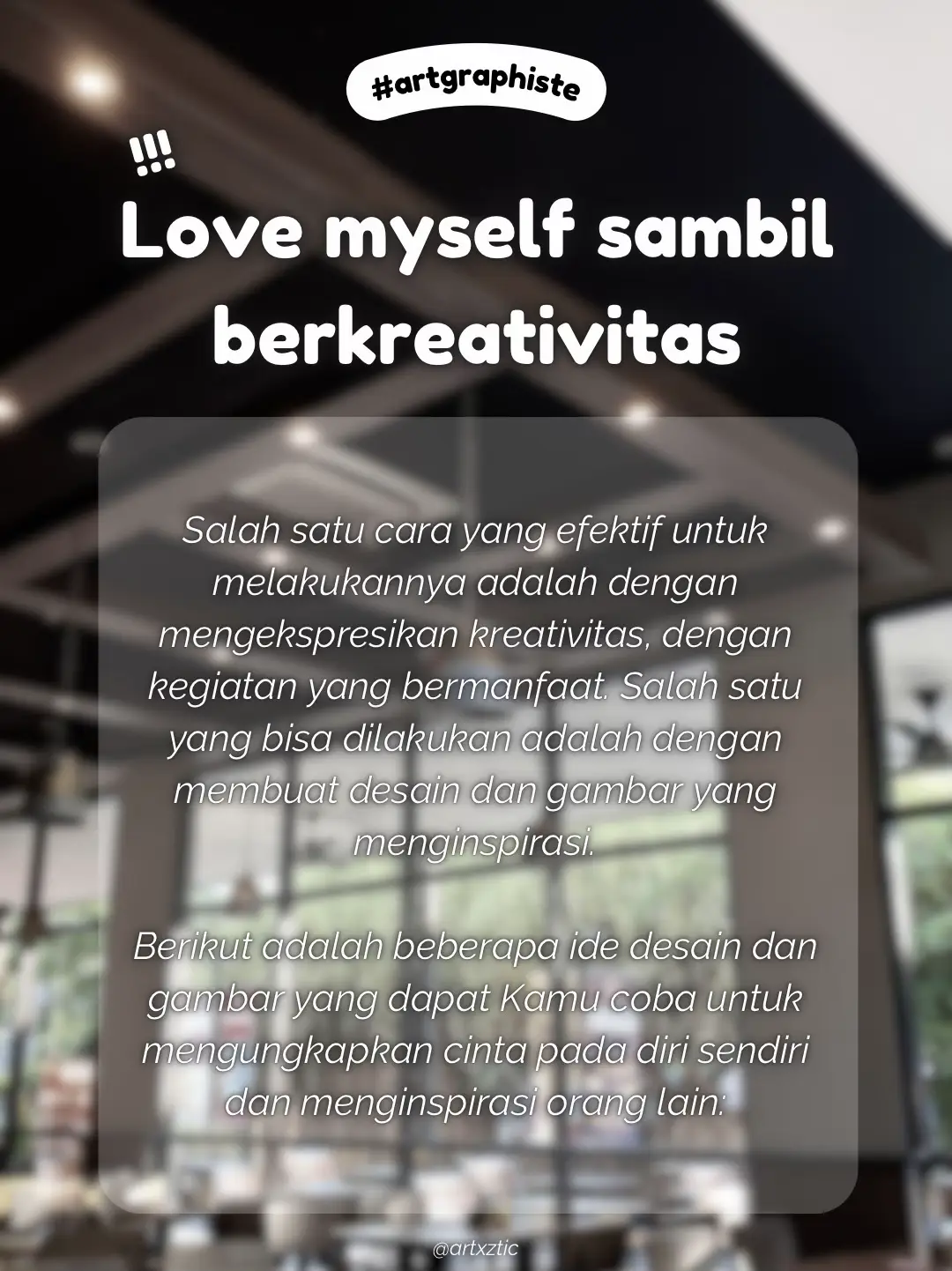 Love myself sambil berkreativitas | Galeri diposting oleh aze | design ...
