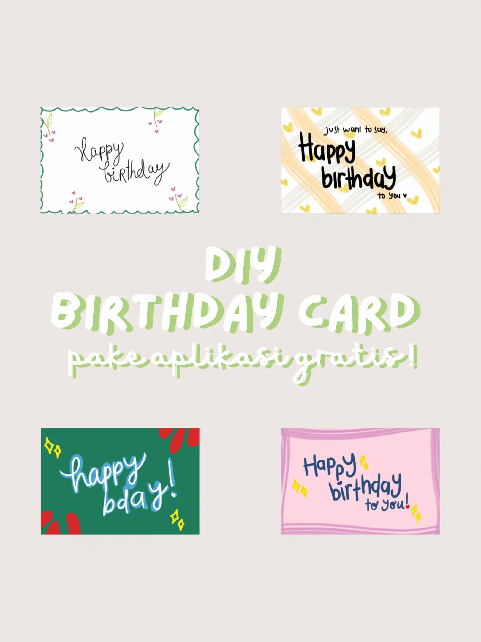 DIY Digital Bday card! Yang terima AUTO HAPPY💗 | Galeri diposting oleh ...