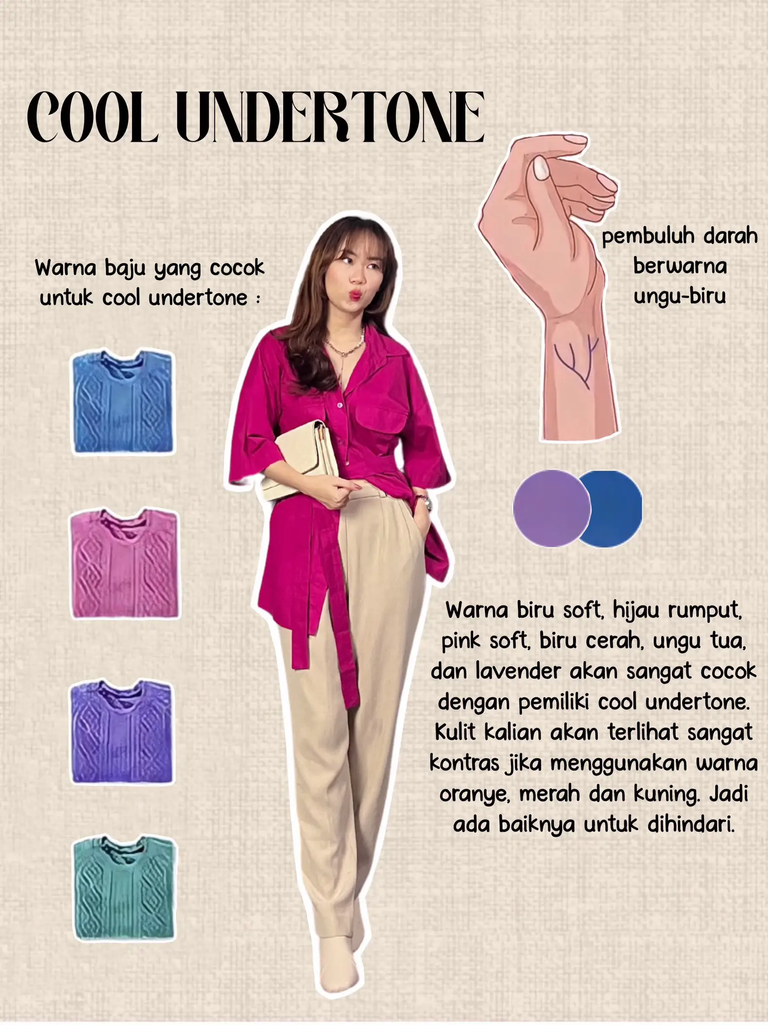 biar ga salah pilih outfit sesuai undertone kulit🤚🏻 | Galeri diposting ...