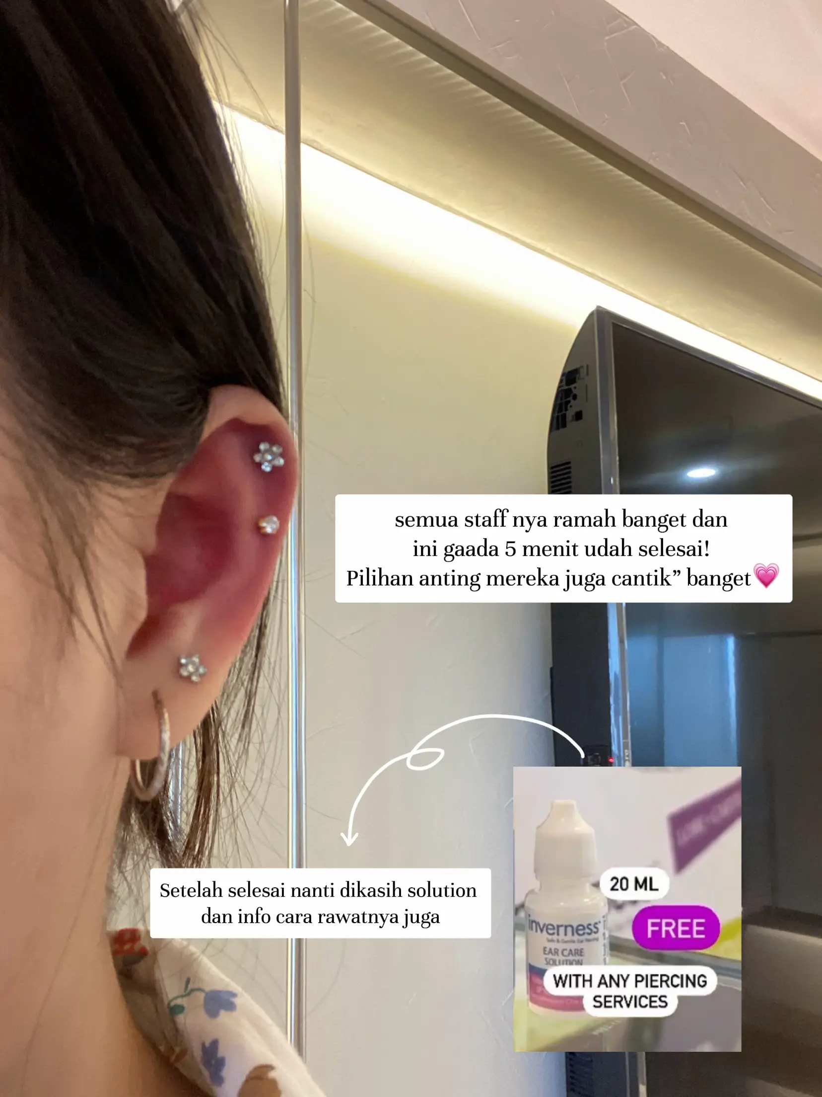 Pengalaman piercing telingaku👂 | Galeri diposting oleh crystalangeline ...