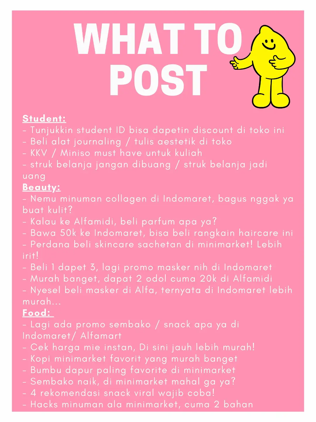 Post Challenge #49: #MinimarketPicks | Galeri diposting oleh Lemon8_ID | Lemon8