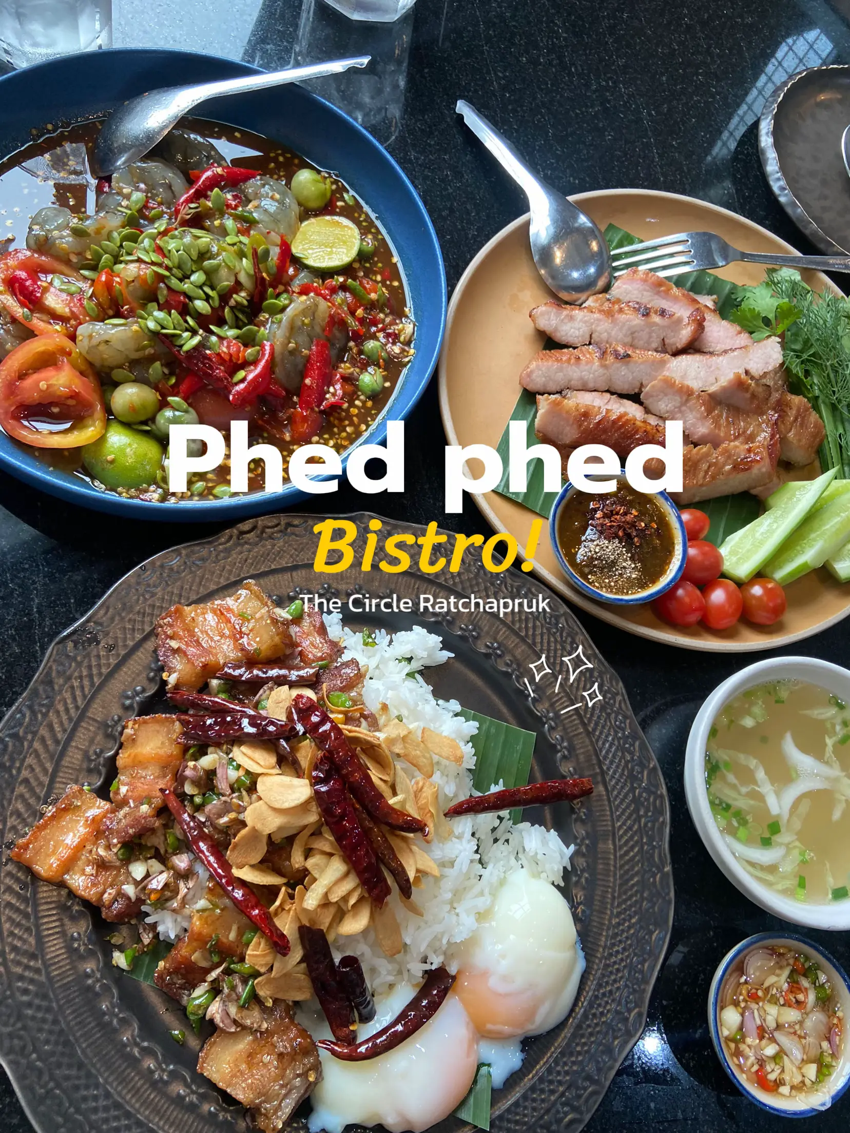 ร้าน Phed Phed bistro! มาซ้ำตลอดไป 😆 | แกลเลอรีที่โพสต์โดย Fahjai | Lemon8