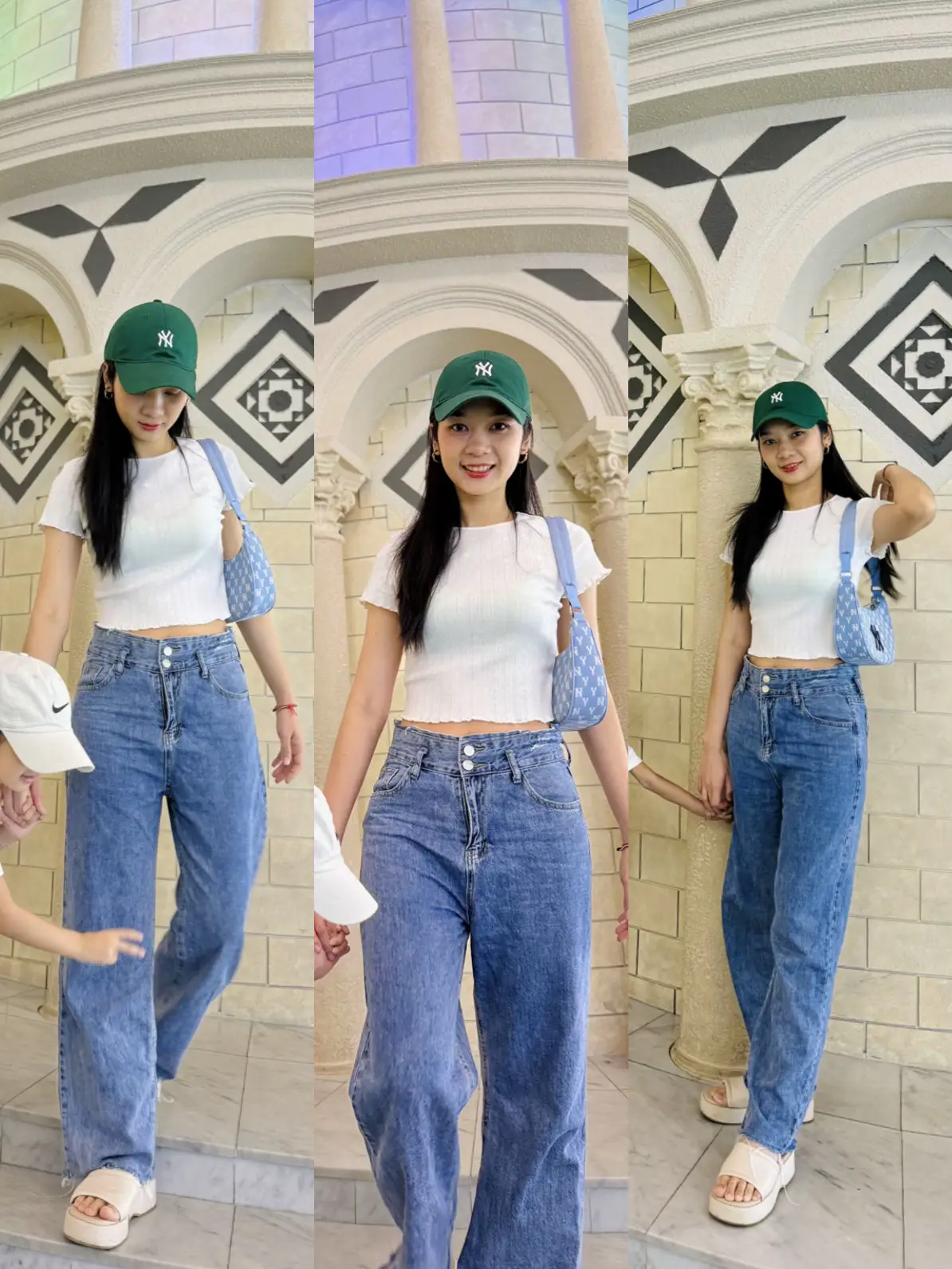 Ootd เสื้อยืดขาวกับเกงยีนส์ ตามดาราไอดอล | แกลเลอรีที่โพสต์โดย Zom_Milli | Lemon8