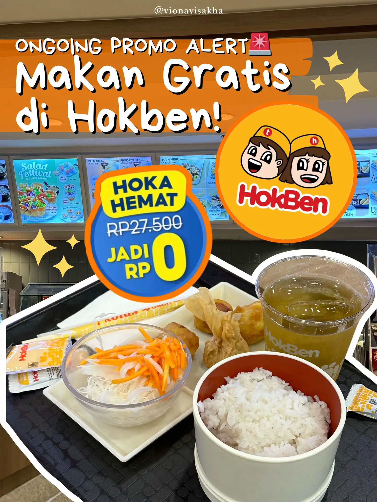 MAKAN DI HOKBEN GRATIS🍱‼️HAH KOK BISA⁉️😱 | Galeri diposting oleh Viona Visakha | Lemon8