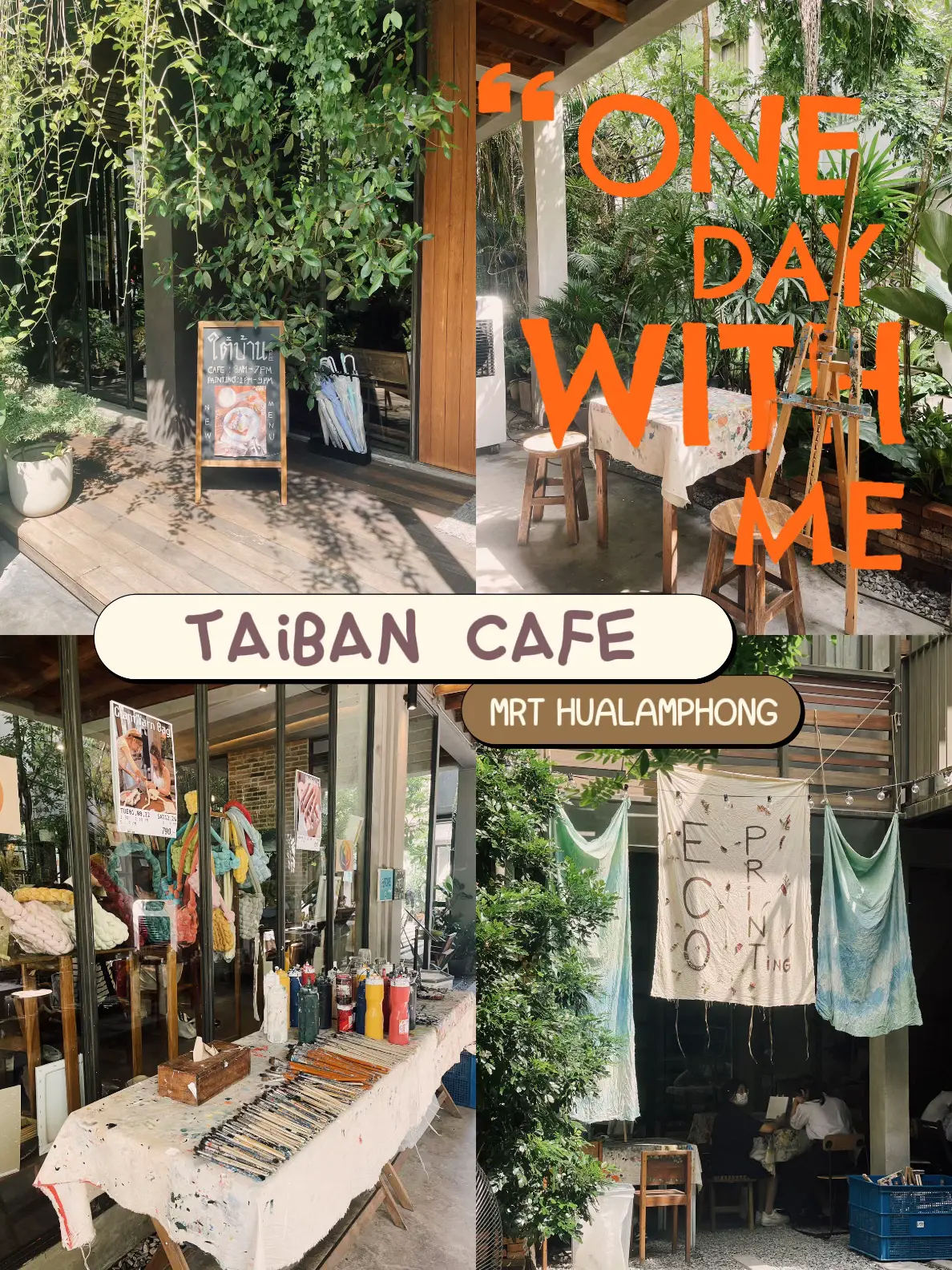 CANVAS PAINTING @TAIBAN CAFE (ใต้บ้าน) 🏡 | แกลเลอรีที่โพสต์โดย 瑠美 | Lemon8