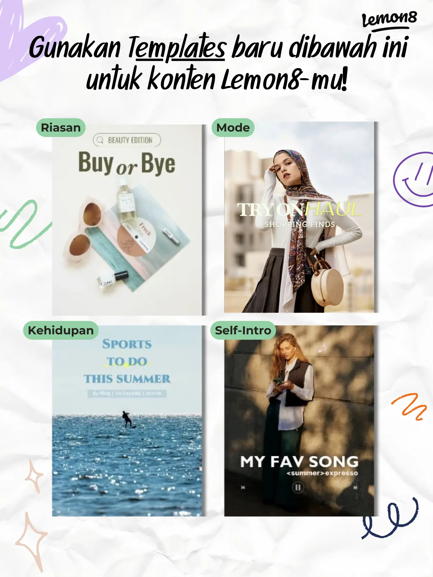 Template baru lagi nih!! Yuk cek sekarang 🥰 | Galeri diposting oleh Lemon8_ID | Lemon8