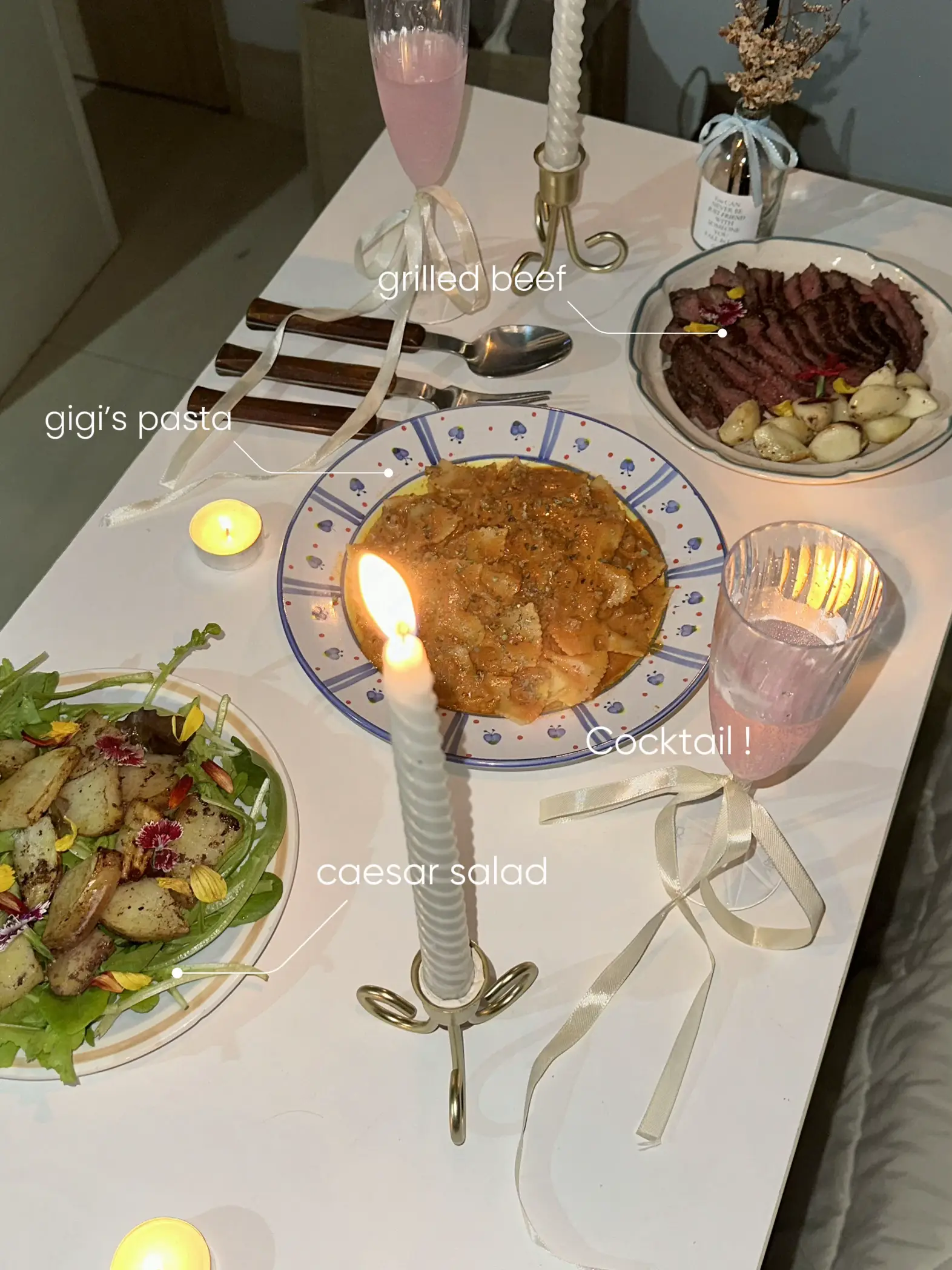 BIRTHDAY DINNER DATE @home ! | แกลเลอรีที่โพสต์โดย 𓇼 | Lemon8