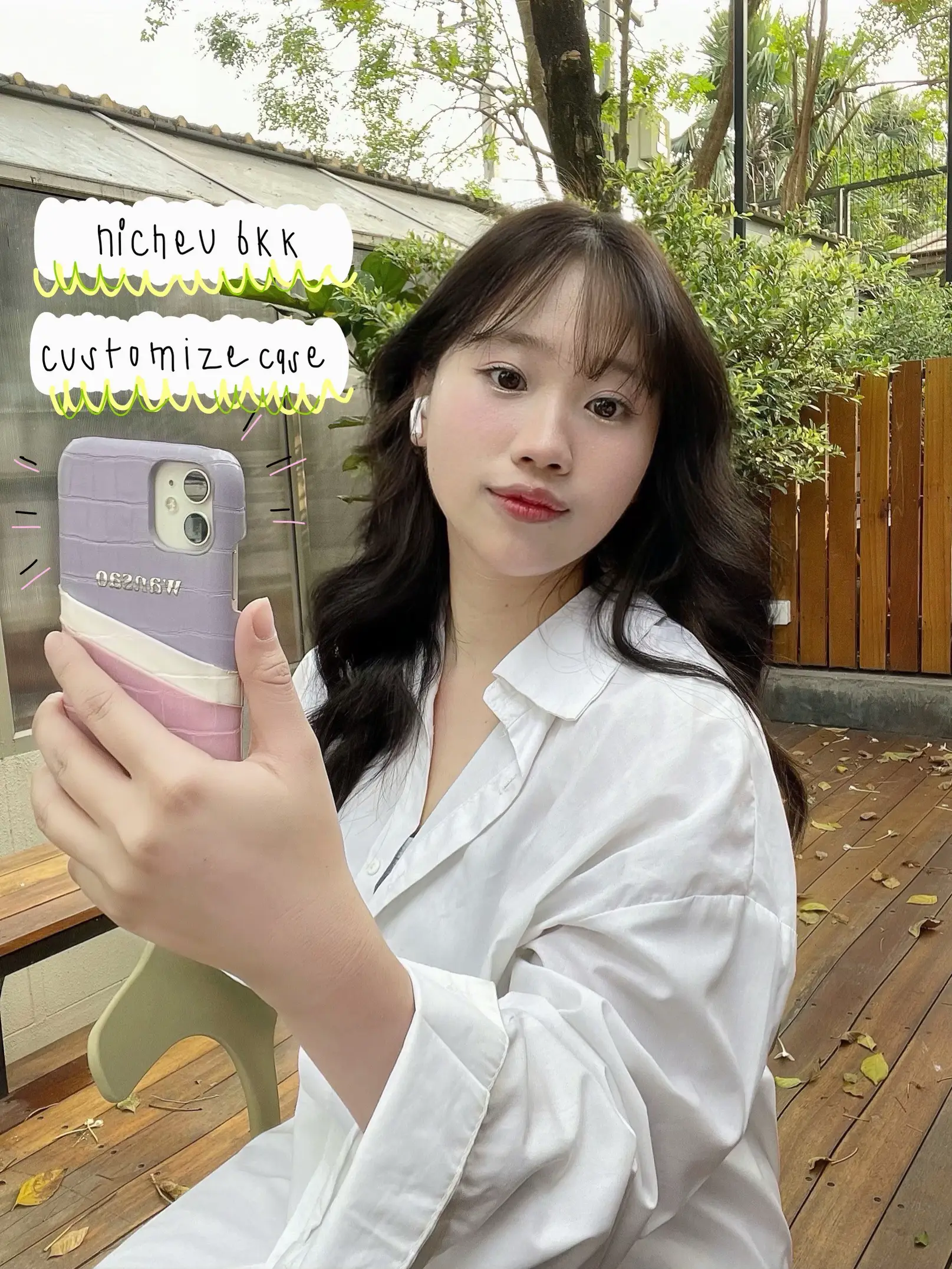 เคสหนังใส่บัตร customizeชื่อได้ 🍒🍒🍇🍇📱📱 | แกลเลอรีที่โพสต์โดย wansao | Lemon8