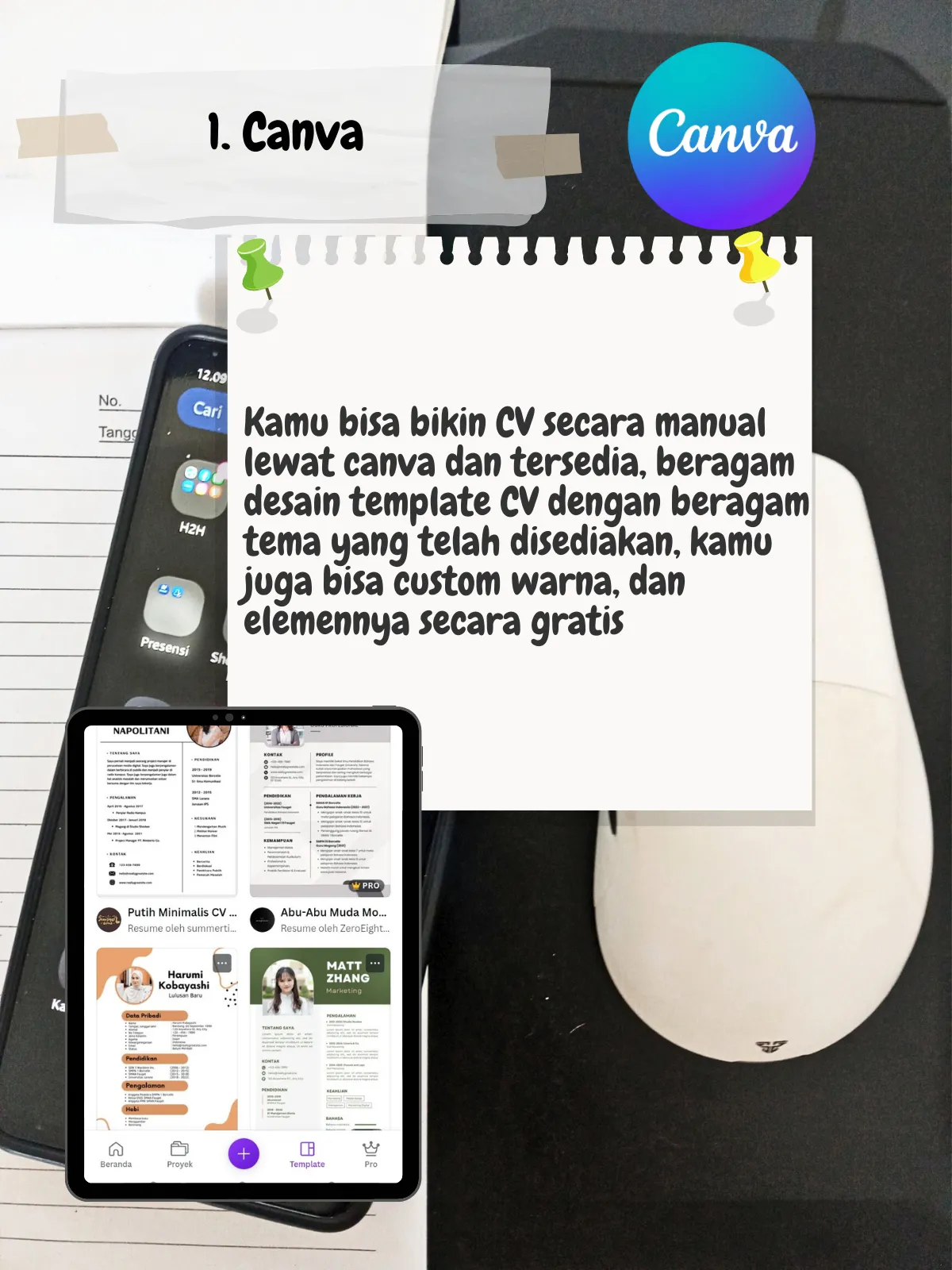 cv template free edit - Carian Lemon8