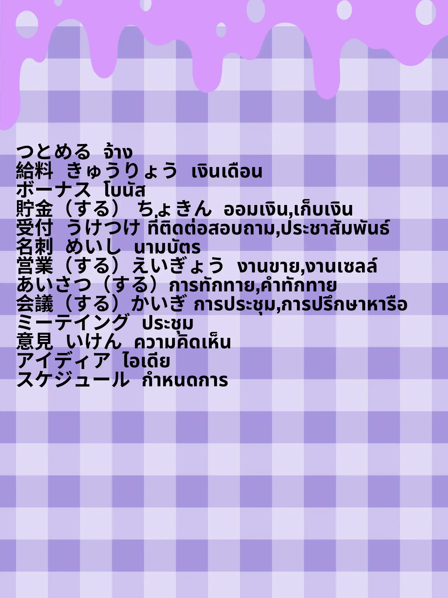 แชร์ 1500 ศัพท์ JLPT N4 chapter 2 (S4) | แกลเลอรีที่โพสต์โดย Miyaokechannel | Lemon8