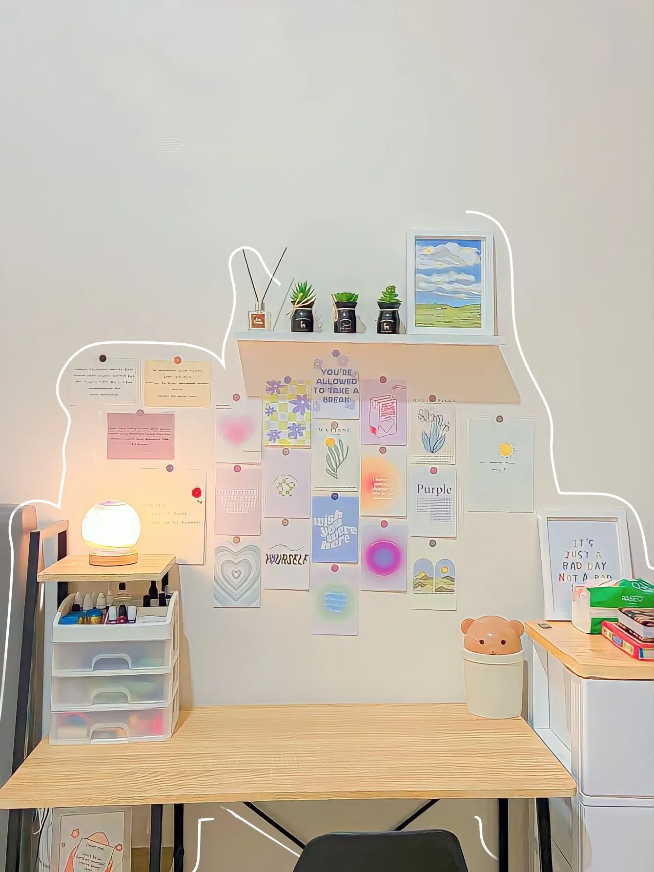 PERINTILAN KAMAR AESTHETIC🐣 | Galeri diposting oleh ♡ | Lemon8