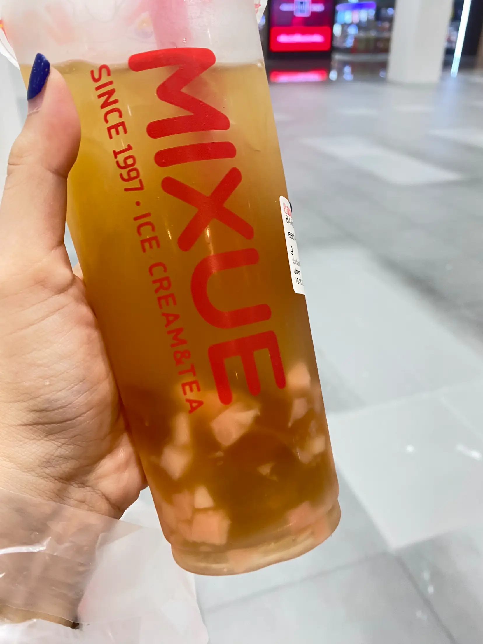 ชาพีช mixue 💅🏻 | แกลเลอรีที่โพสต์โดย mhauyypcr | Lemon8