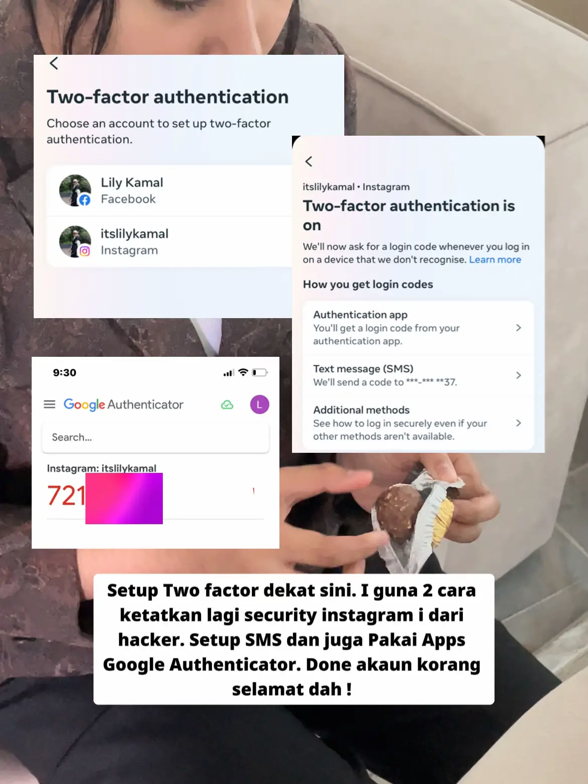 ELAKKAN AKAUN INSTAGRAM KENA HACK ! | Galeri disiarkan oleh Itslilykamal | Lemon8