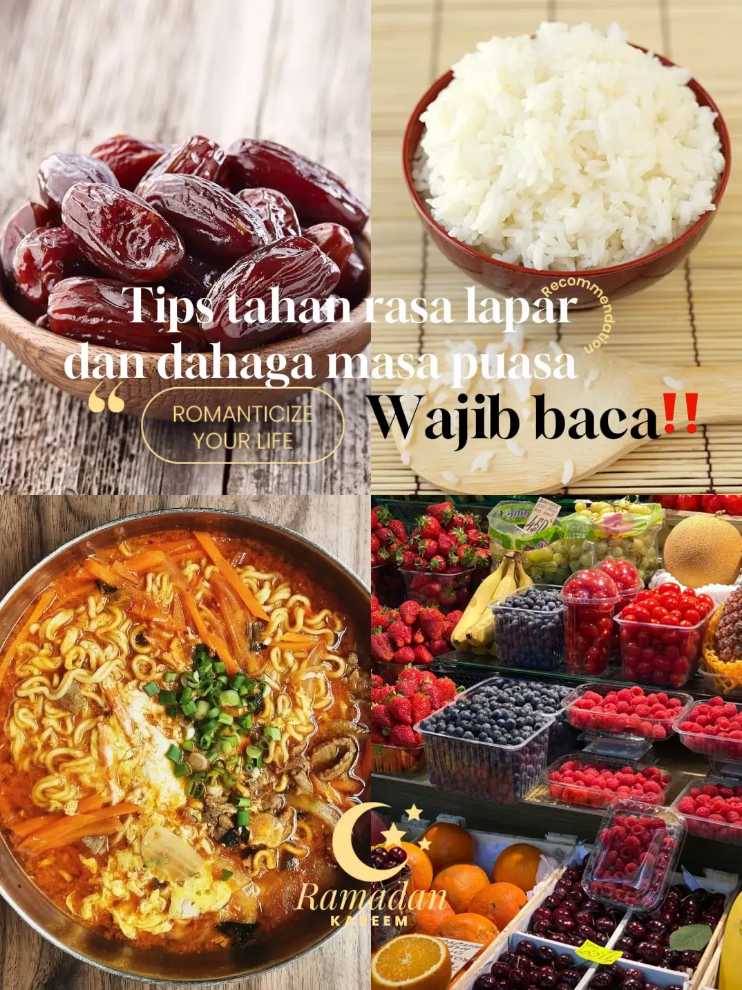 Tips menahan rasa lapar ketika berpuasa🌙 | Galeri disiarkan oleh Miss ...