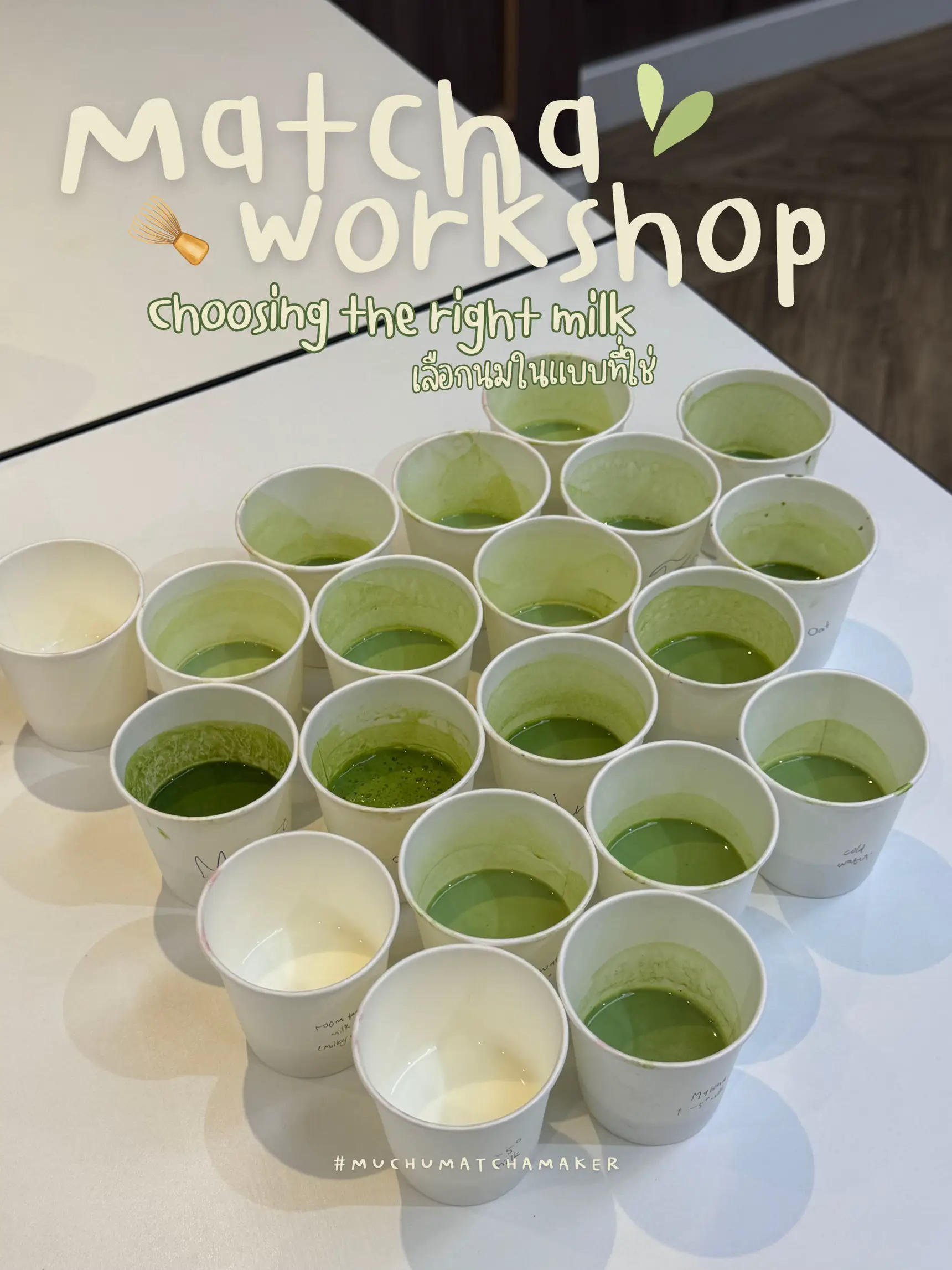 Matcha latte workshop เลือกนมที่ถูกใจ | แกลเลอรีที่โพสต์โดย Muchuchuu ...