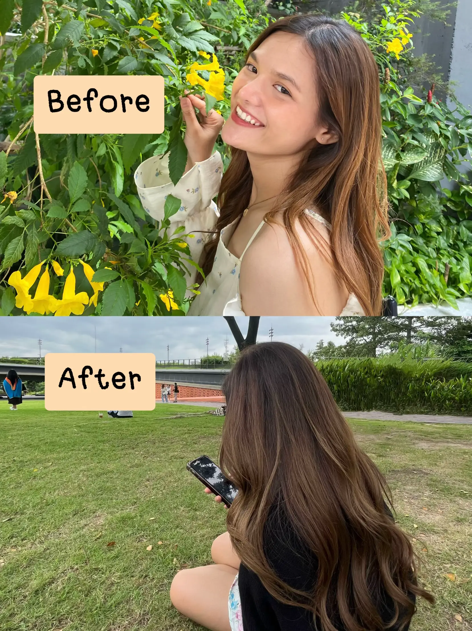 เปลี่ยนสีผมเองด้วยงบหลักร้อย(สีน้ำตาลหม่น)💫 | แกลเลอรีที่โพสต์โดย Fair | Lemon8