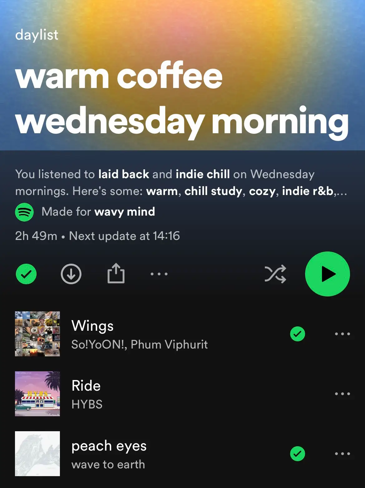 Spotify “Daylist” เพลย์ลิสต์ที่เปลี่ยนตามอารมณ์คุณ 🫵🏼 | แกลเลอรีที่โพสต์โดย ชอบฟังเพลง | Lemon8