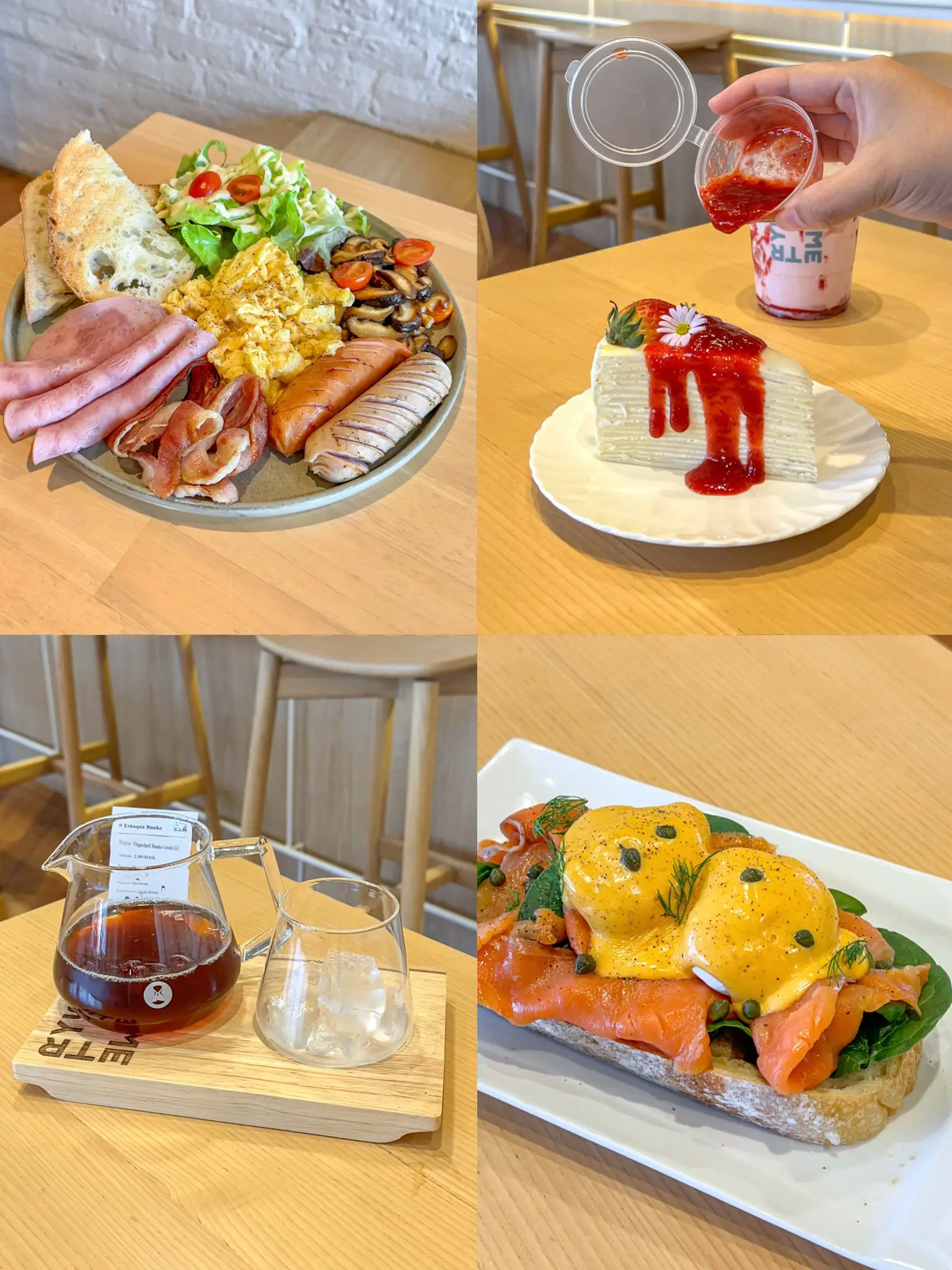 🥨คาเฟ่บรันช์ฟีลมินิมอลบรรยากาศดีย่านเหม่งจ๋าย🍳🥯 | แกลเลอรีที่โพสต์โดย Jabchaith | Lemon8