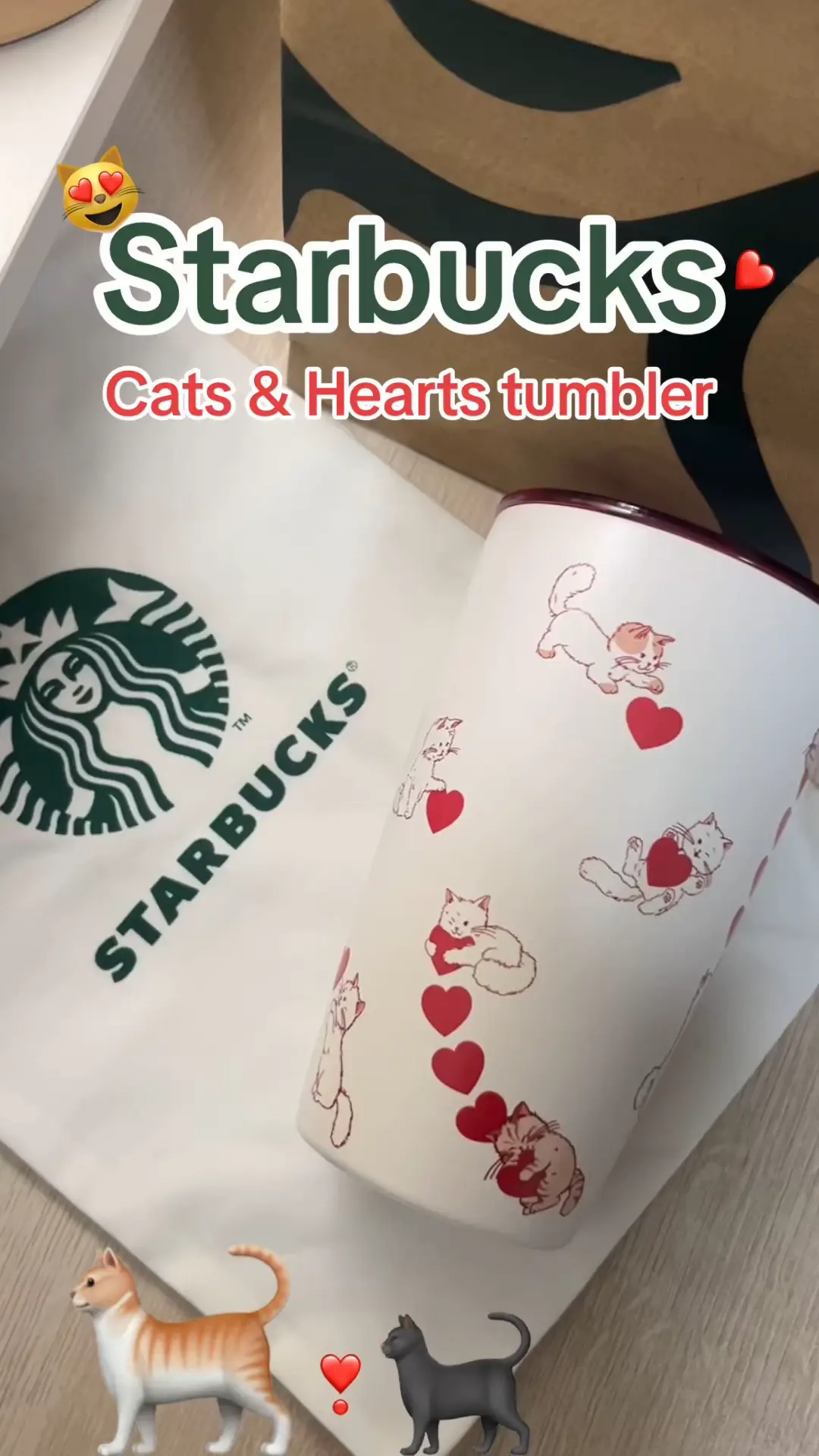 Review: Starbucks cats & hearts tumbler limited ️🐈 | วิดีโอที่เผยแพร่ ...
