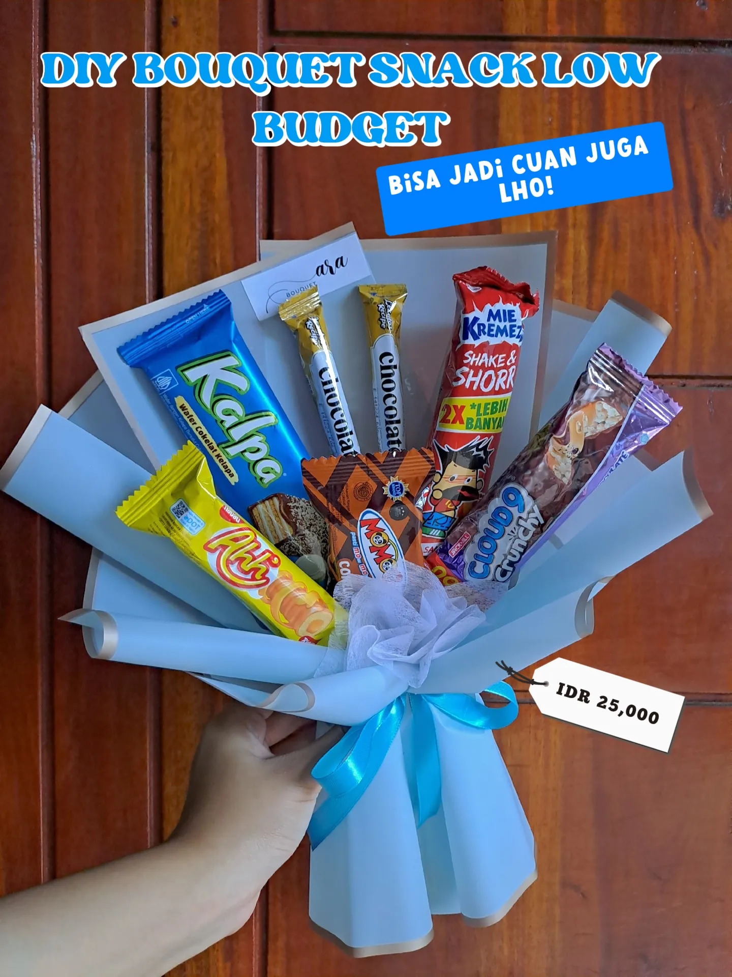 DIY Bouquet Snack | IDE BISNIS modal 15k aja! | Video dipublikasikan oleh siti zahra | Lemon8