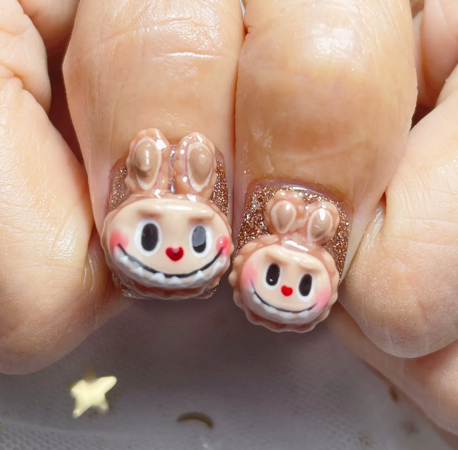 เล็บน้อนลาบูบู้ 🤎🤎🤎 | แกลเลอรีที่โพสต์โดย Nailsby_aoom | Lemon8