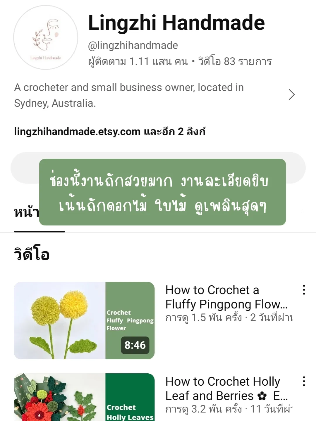 รวมช่อง YouTube สำหรับคนรักงานถักโครเชต์ | แกลเลอรีที่โพสต์โดย LittleStitch | Lemon8