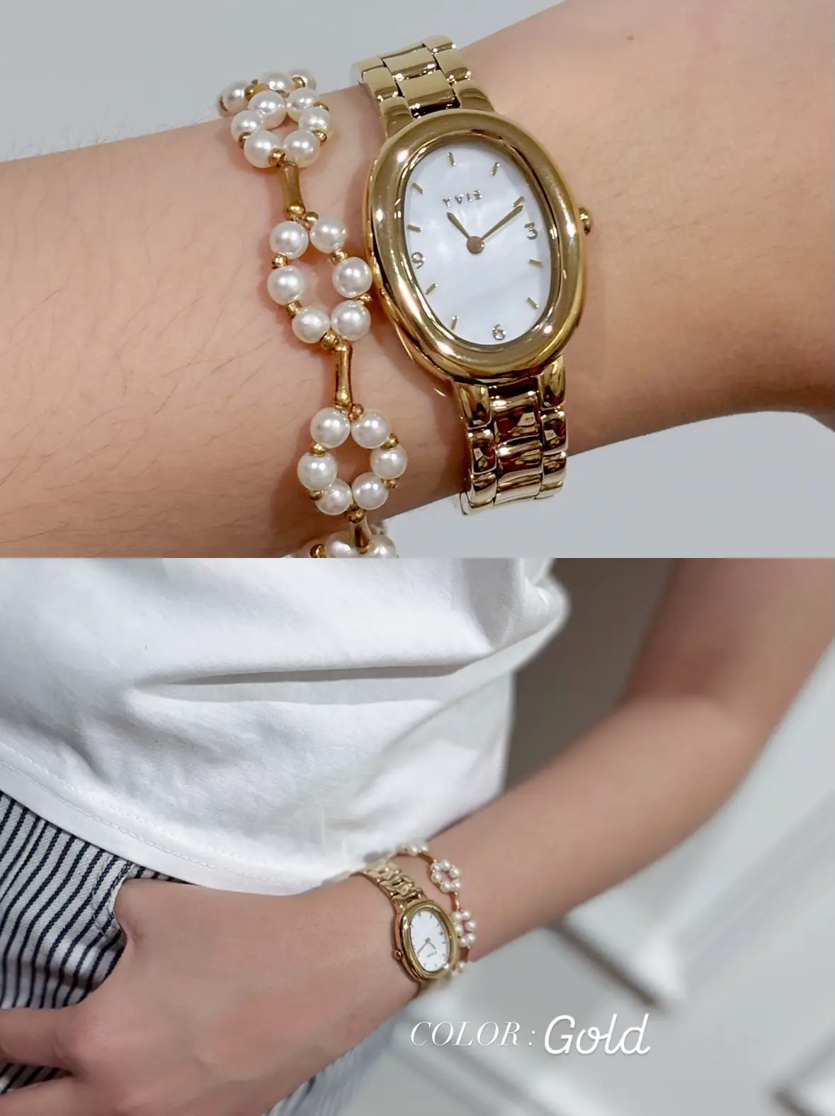 YVIS LADY PRIM WATCH / gold | แกลเลอรีที่โพสต์โดย LapinDiary | Lemon8