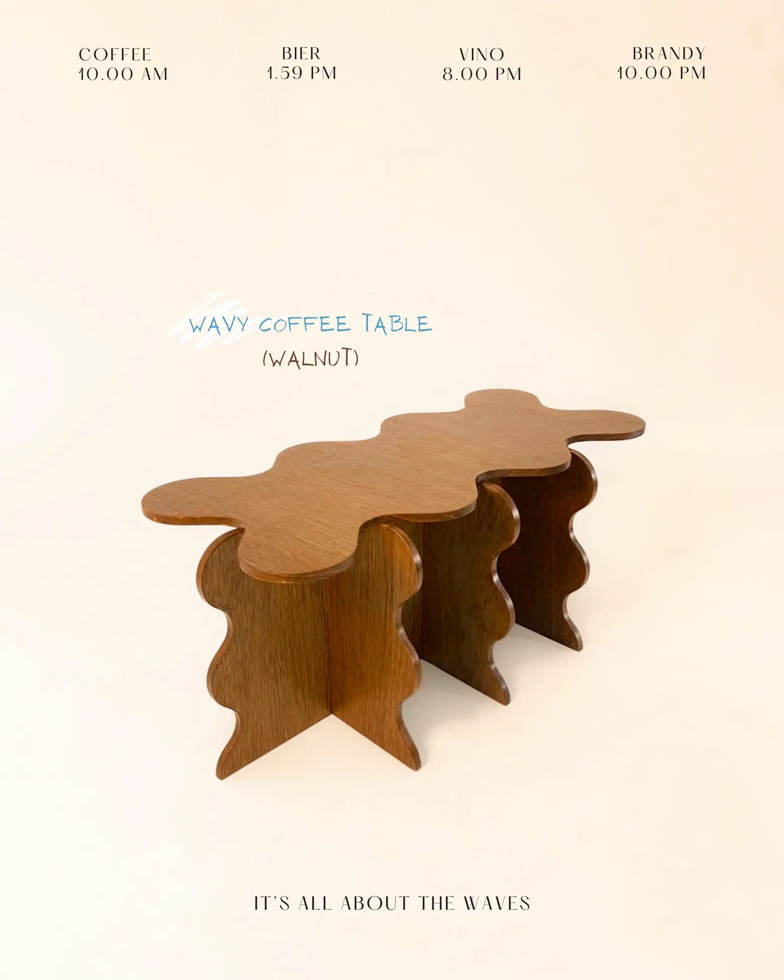 โต๊ะกาแฟแต่งบ้าน The Wavy Table | แกลเลอรีที่โพสต์โดย fulfill furnit ...