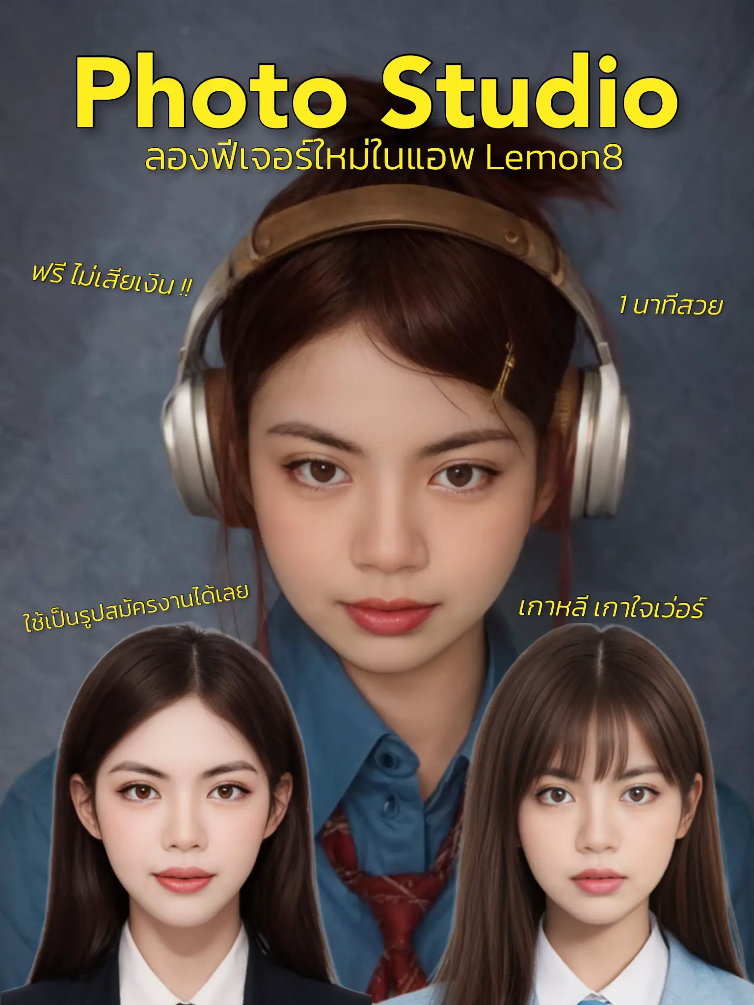 ลองฟีเจอร์ใหม่ Photo Studio สวยในคลิกเดียว!! 🍋 | แกลเลอรีที่โพสต์โดย Kkacha | Lemon8