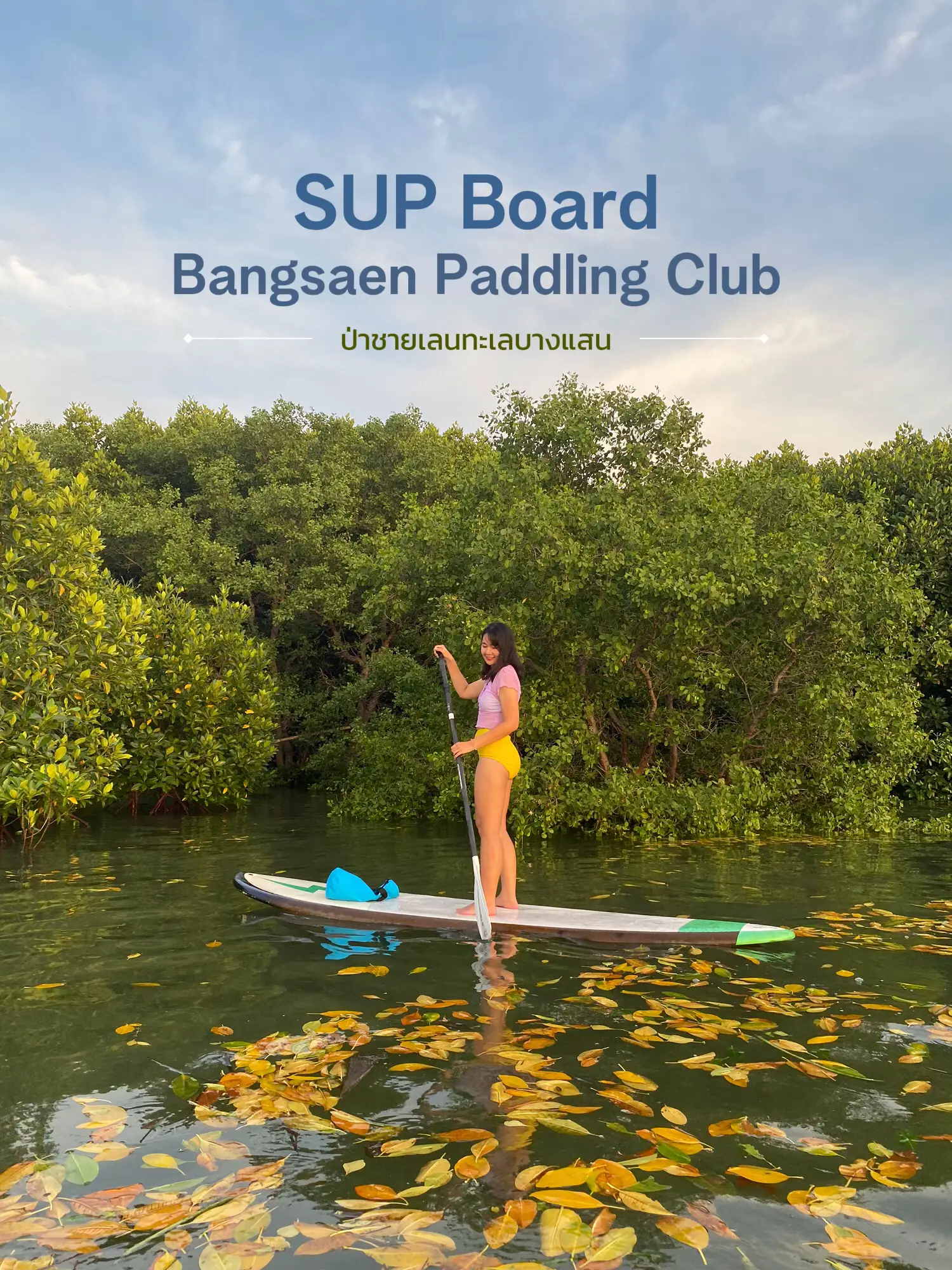 พาพาย SUP Board ป่าชายเลน ทะเลบางแสน | แกลเลอรีที่โพสต์โดย Yuiichompoo | Lemon8