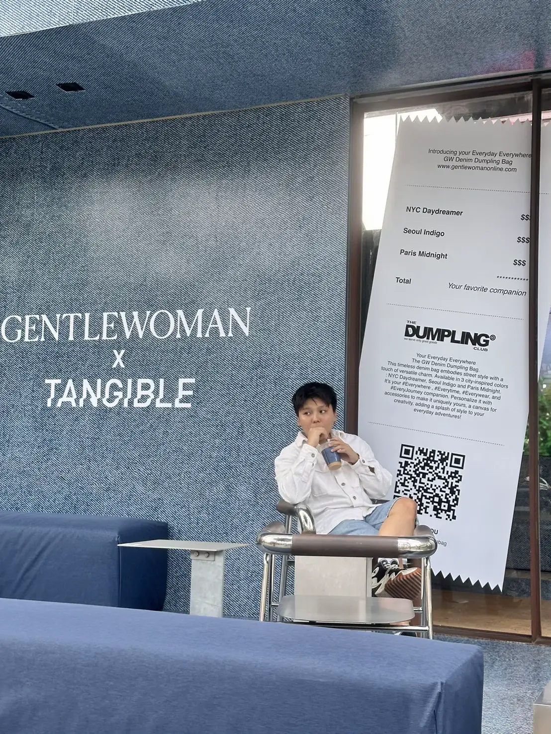 Gentlewoman x Tagible Cafe 💙🧵👖☕️ | แกลเลอรีที่โพสต์โดย Km Kaimook | Lemon8
