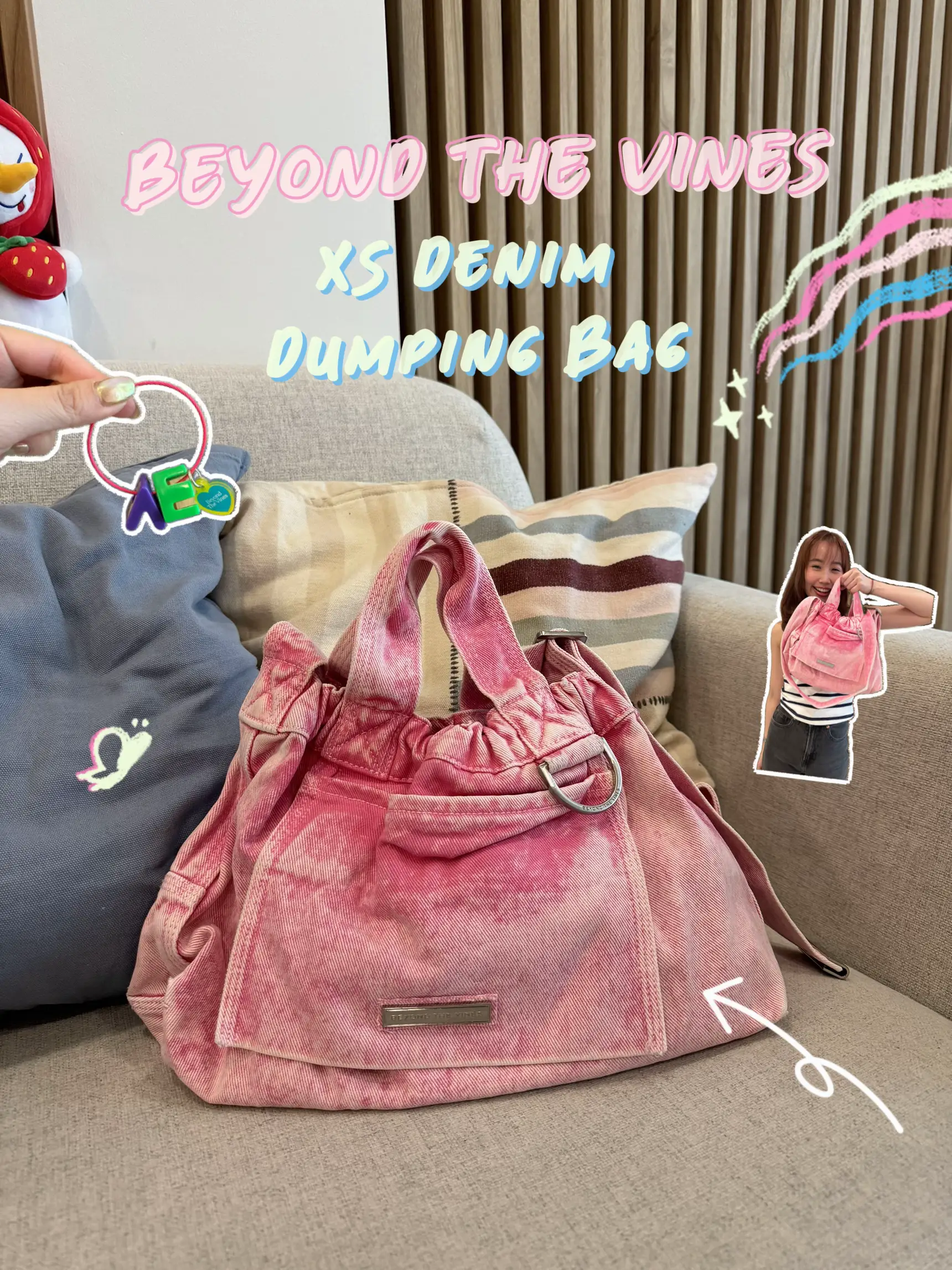 รีวิว BEYOND THE VINES XS Denim Dumpling Bag น้องเกี๊ยว | แกลเลอรีที่โพสต์โดย Ernernaksara | Lemon8