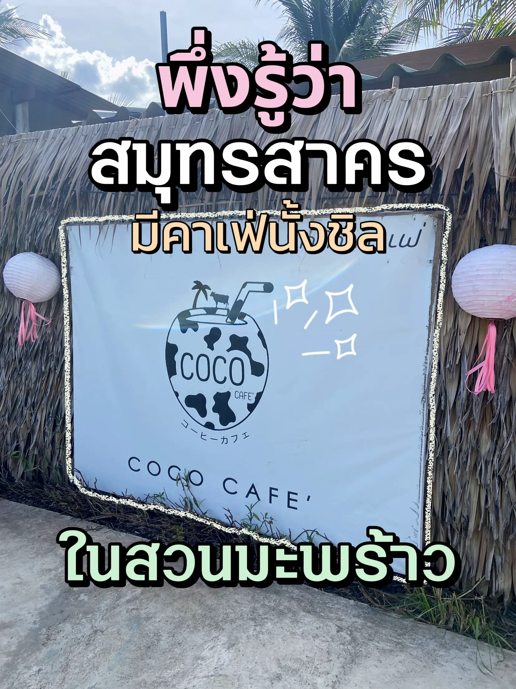 พาส่องร้าน COCO Cafe’ กินติม จิบกาแฟ นั่งชิลในสวนมะพร้าว | แกลเลอรีที่โพสต์โดย nop_story.s | Lemon8
