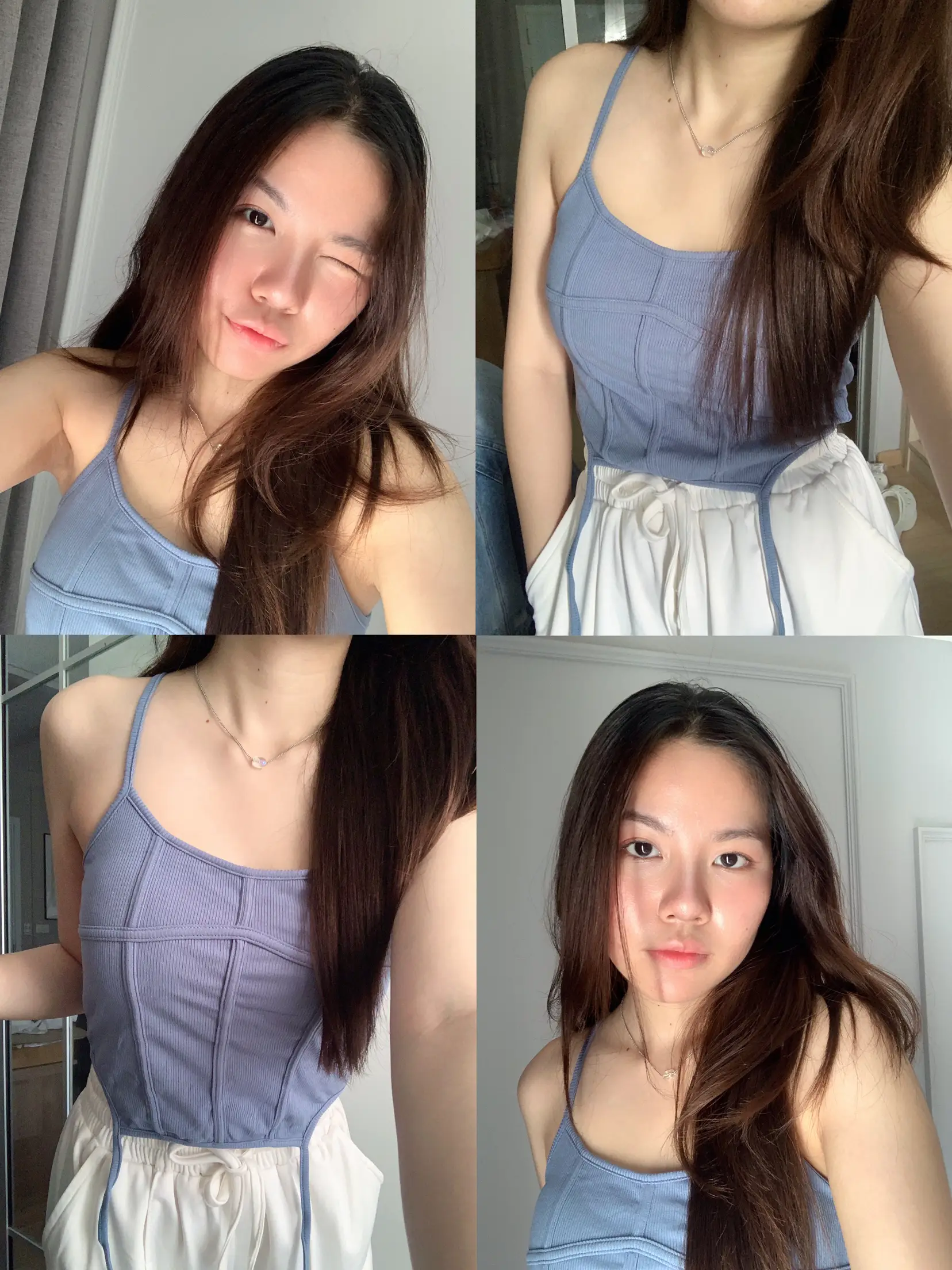 OOTD // blue and white ep.2 | แกลเลอรีที่โพสต์โดย Bbeammt | Lemon8