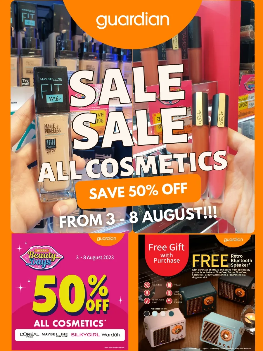 Guardian 50% Cosmetic SALES!!! | Galeri diposting oleh Guardian MY | Lemon8