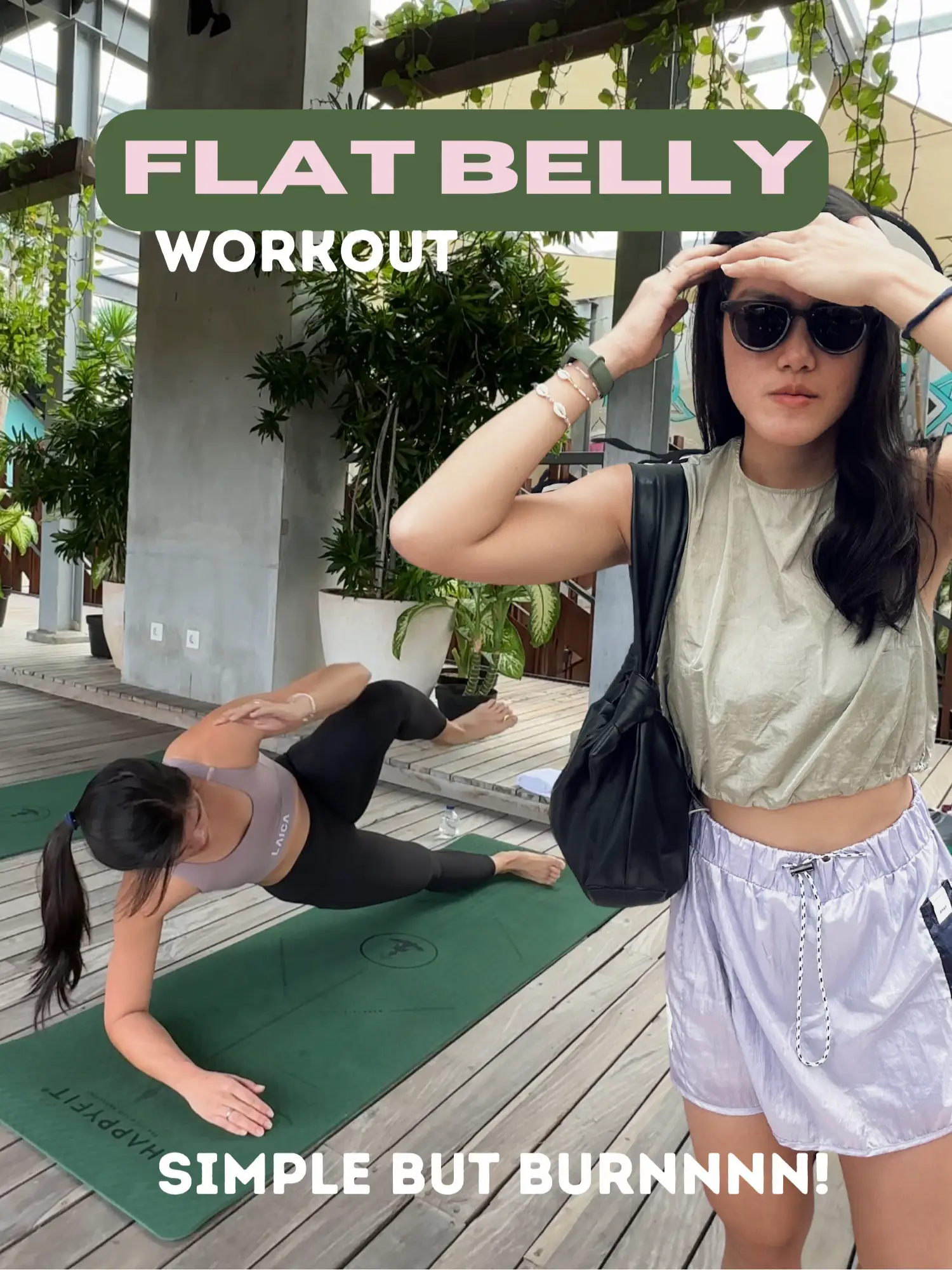 FLAT BELLY WORKOUT SLIM BELLY | Video dipublikasikan oleh Serena Kani | Lemon8