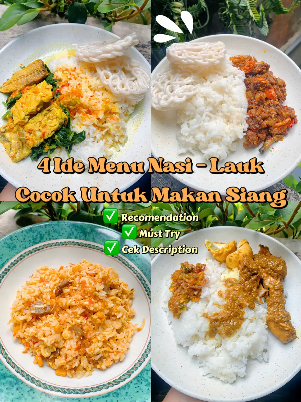 4 Ide Menu Nasi Lauk Simpel ‼️ Makan Siang 🍳 | Galeri diposting oleh Puri Hana | Lemon8