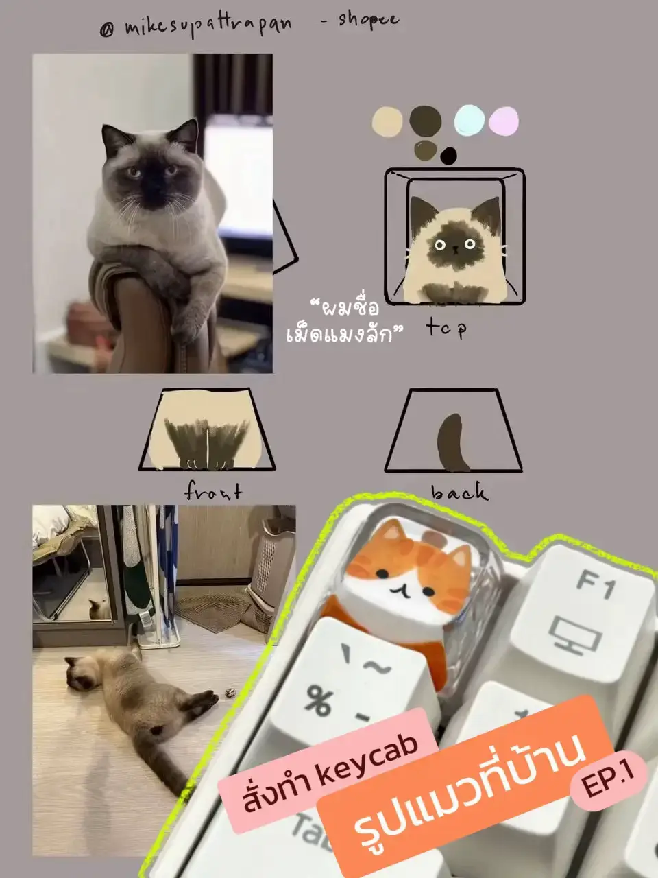 แฟนสั่งทำ Keycab เจ้าแมวที่บ้าน EP.1🐱 | แกลเลอรีที่โพสต์โดย met meows ...