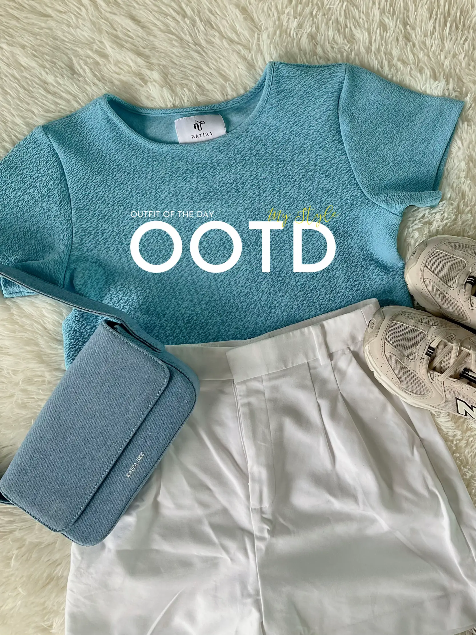 OOTD | Blue & White 💙🤍 สดใสสุดๆ | แกลเลอรีที่โพสต์โดย ningssn | Lemon8