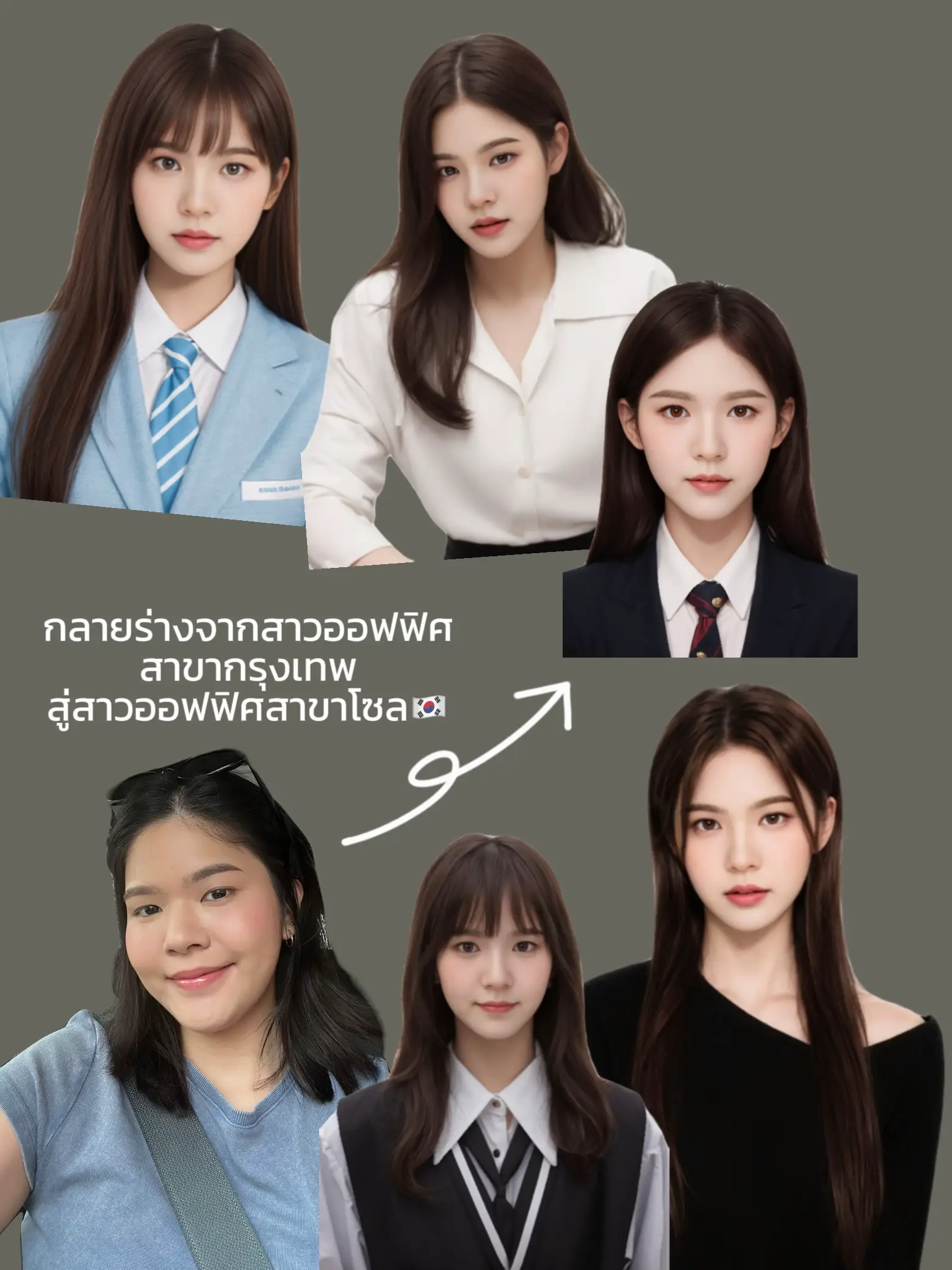 มาลองแปลงร่างเป็นพนักงานออฟฟิศสัญชาติเกาหลีกัน🇰🇷😂 | แกลเลอรีที่โพสต์โดย varinty | Lemon8