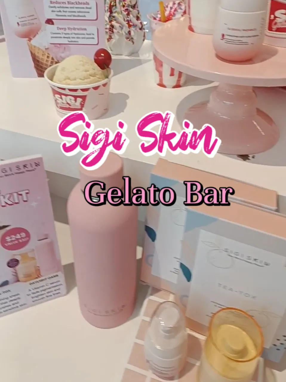 Cutest pop-up, Sigi Skin Gelato Bar ! 🍒 🍨 | Video published by Zheng ...