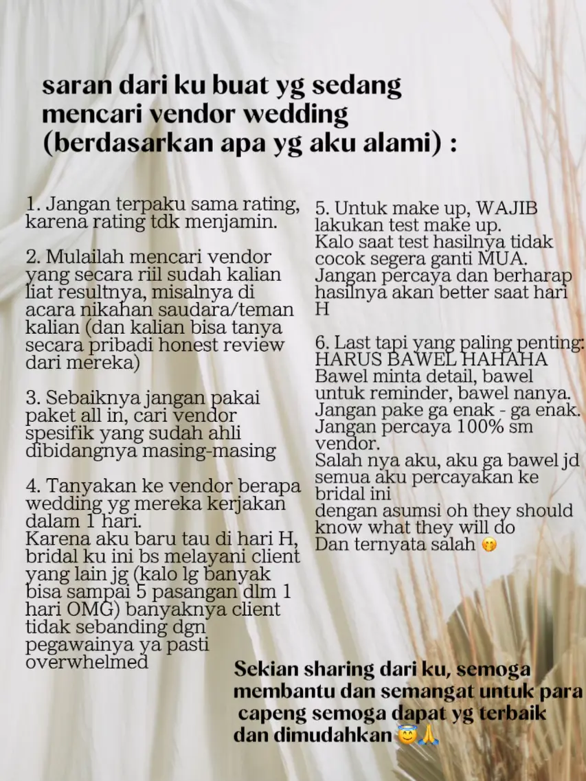 CAPENG WAJIB BACA: TIPS MENCARI VENDOR WEDDING | Gallery posted by Vita ...