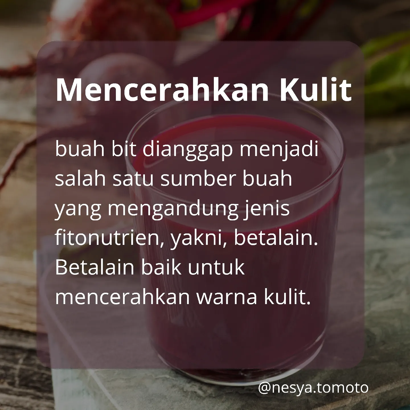 beet root si ampuh penambah darah dan stamina | Galeri diposting oleh nesya.tomoto | Lemon8