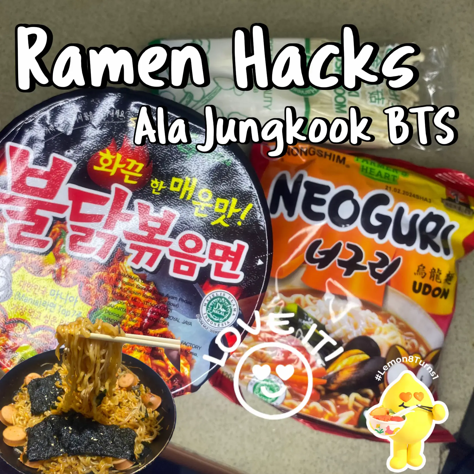 Ramen Hacks Jungkook BTS | Galeri diposting oleh Audiah Fatini H | Lemon8