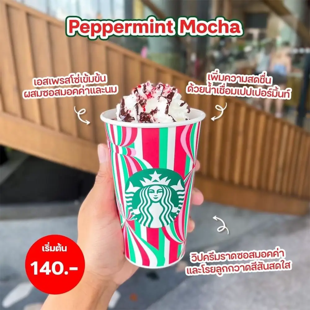 Starbucks เมนูคริสต์มาสมาแล้ววว🎅🏻🎄 | แกลเลอรีที่โพสต์โดย Proxumer | Lemon8